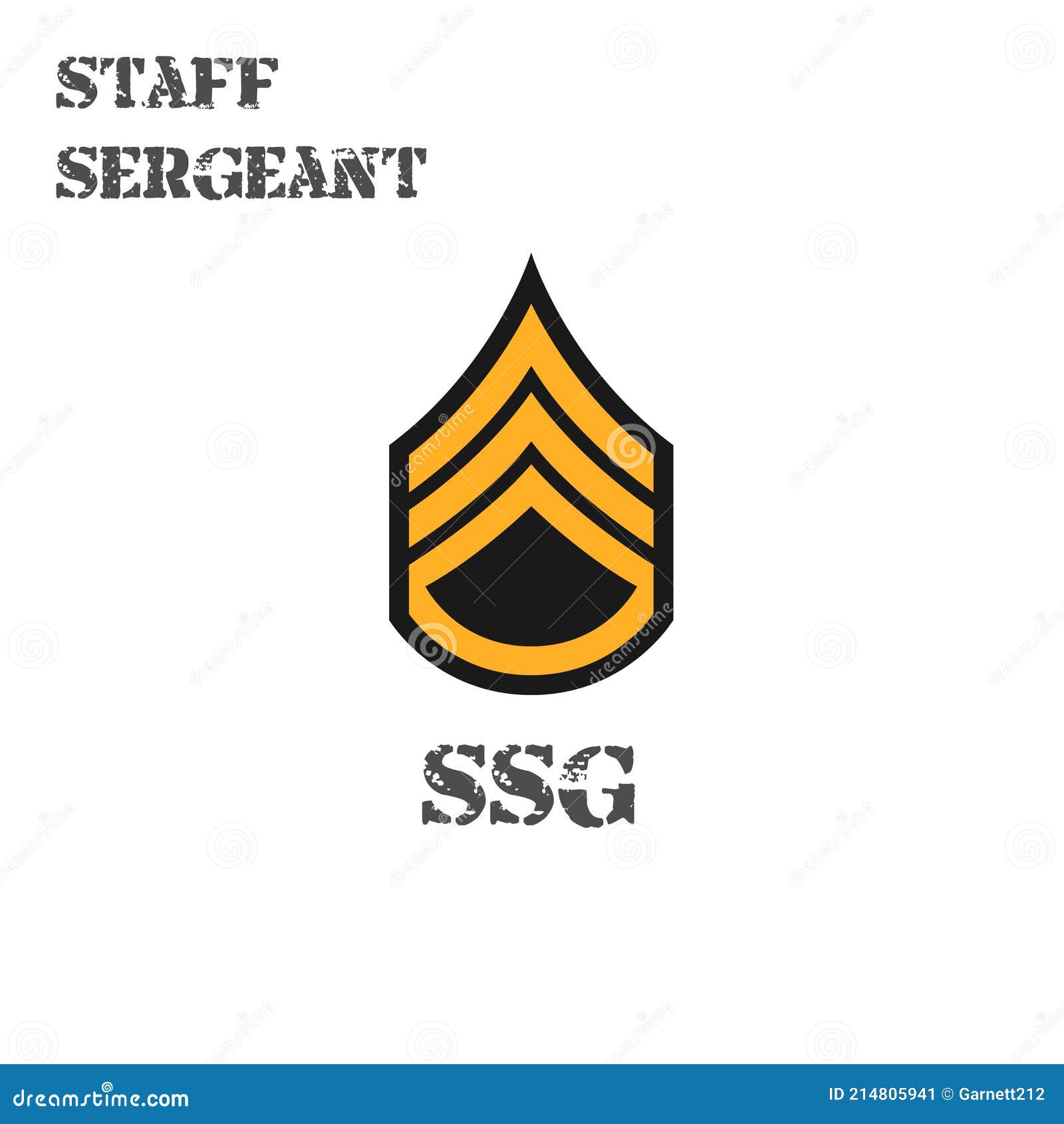 Realistic Vector Icon of the Chevron Senior Sergeant of the US Army ...