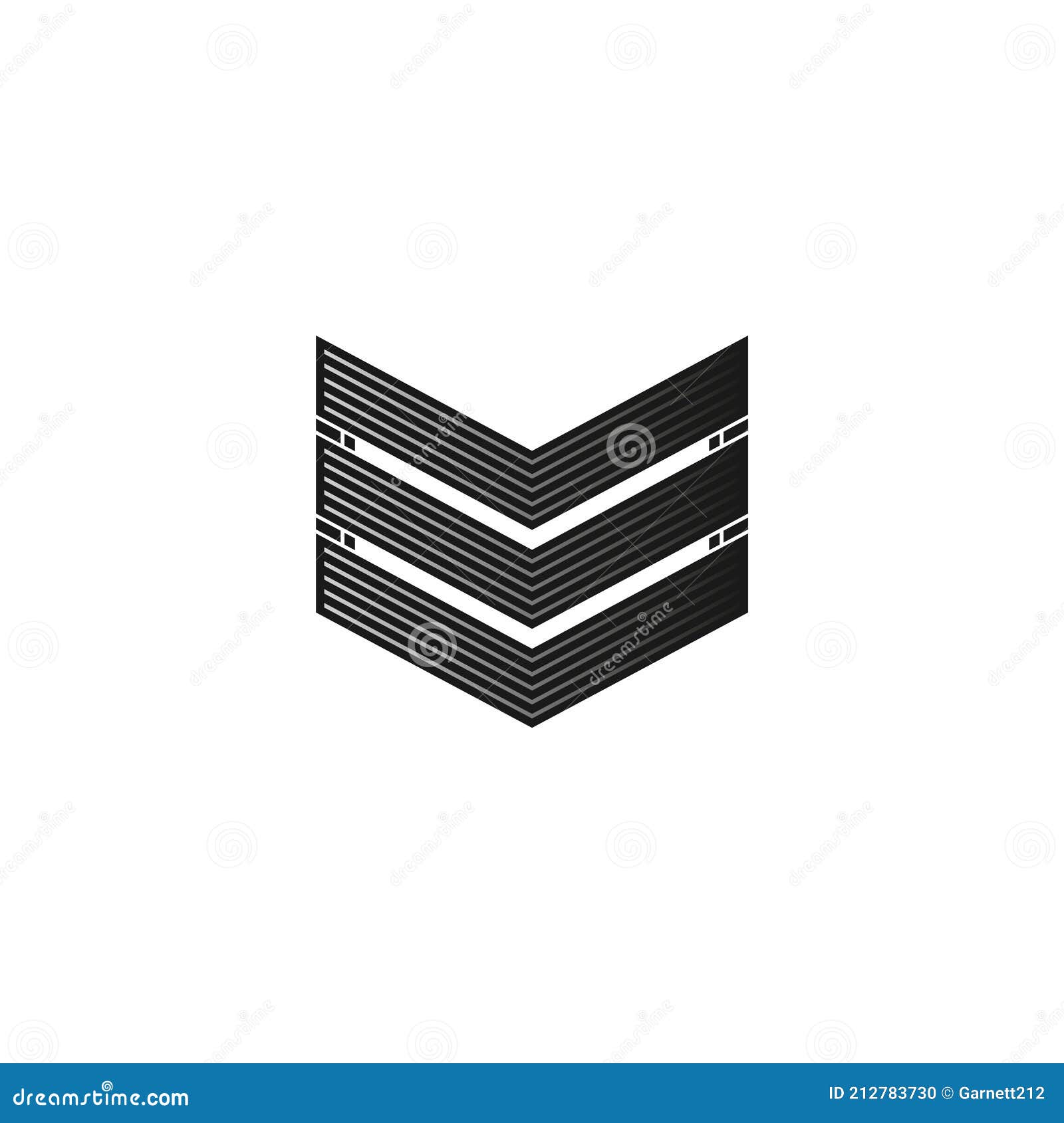Realistic Vector Icon of the Chevron Sergeant. Army Rank Stock Vector ...