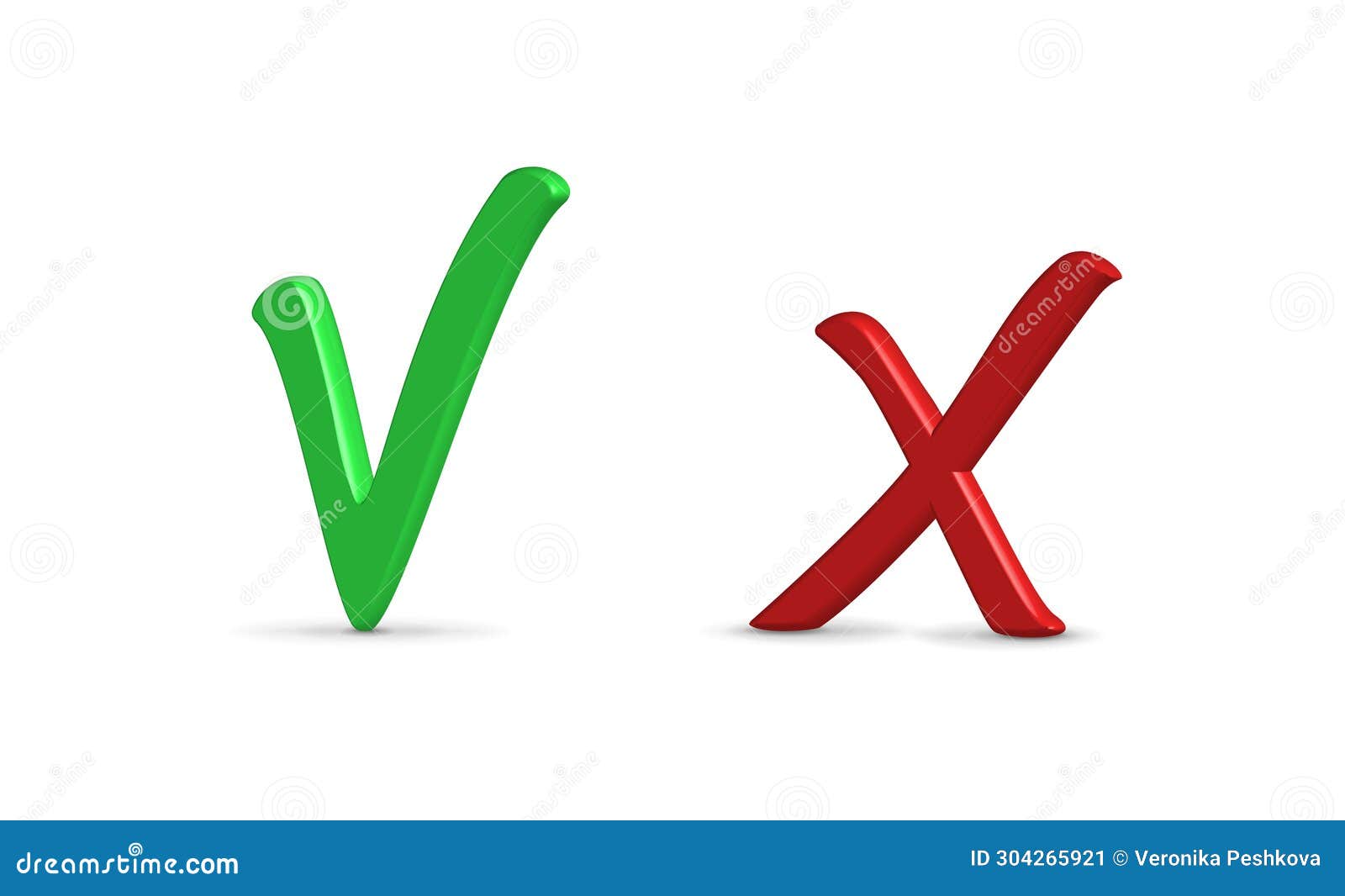 Yes Or No Illustration. Check Mark Icon. Right And Wrong, Check Symbol ...