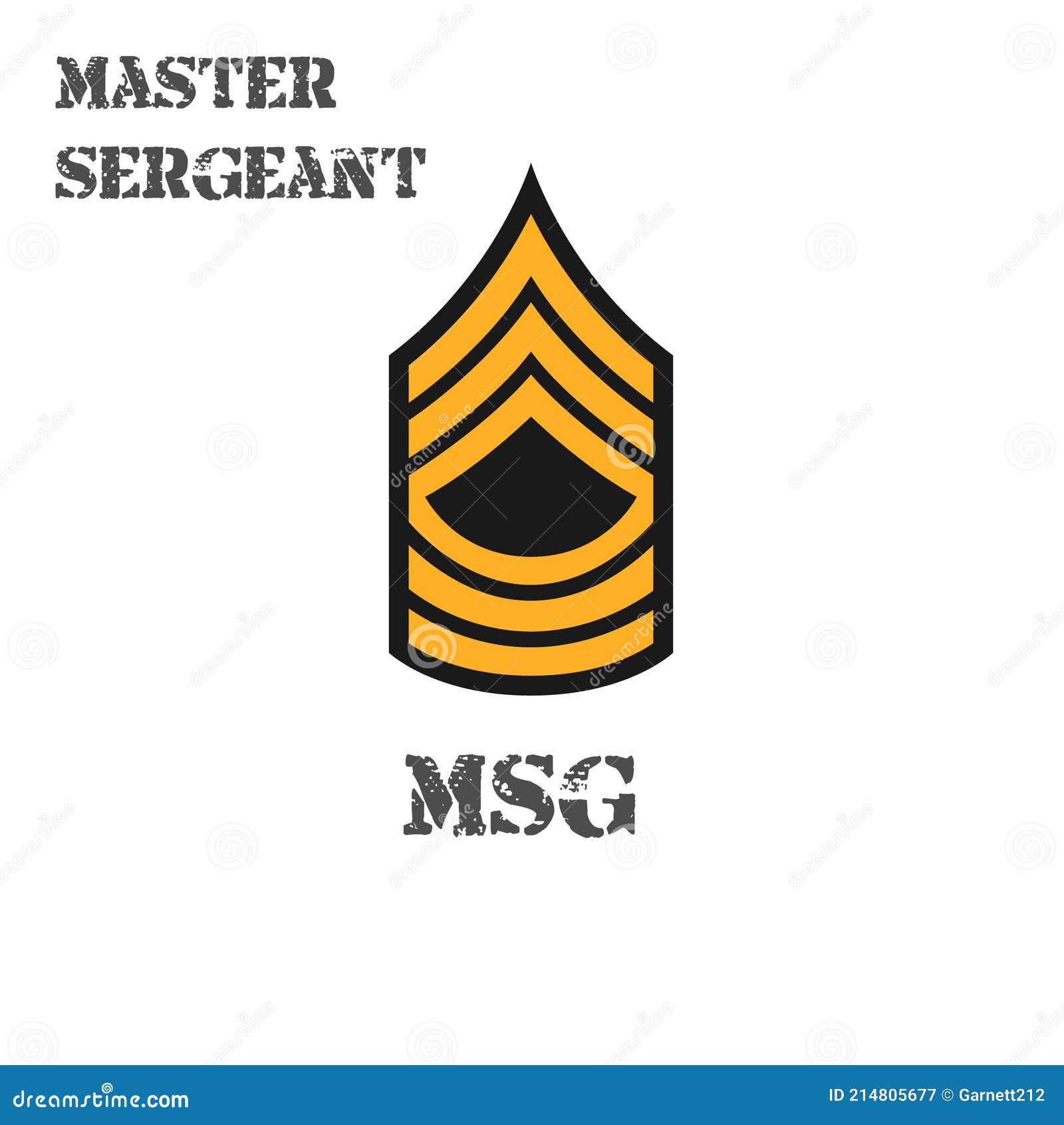 Realistic Vector Icon of the US Army Master Sergeant Chevron ...