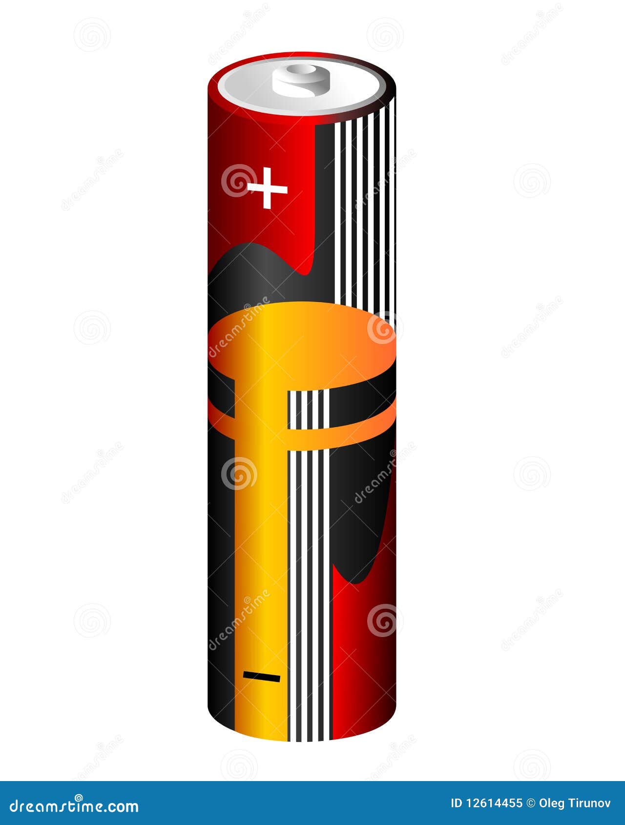 Realistic Vector Illustration Battery Stock Vector - Illustration of ...