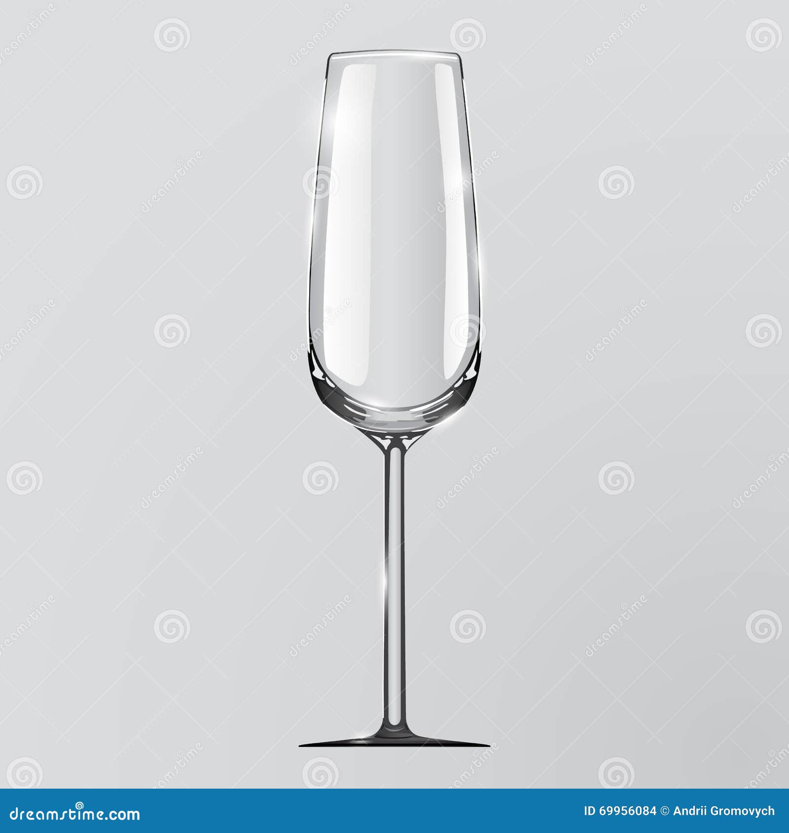 Realistic Vector Illustration of a Champagne Glass. Stock Vector ...