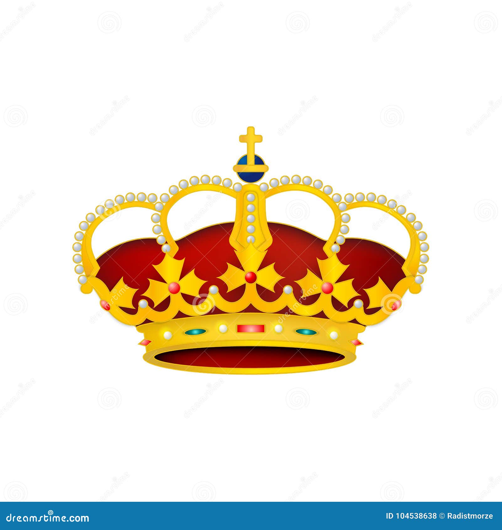 Realistic Vector Illustration of a Crown Background Stock Illustration ...