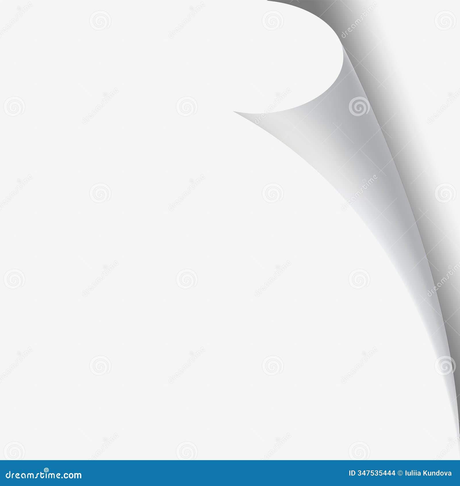 Curled White Paper Edges On A Transparent Background. Vector ...