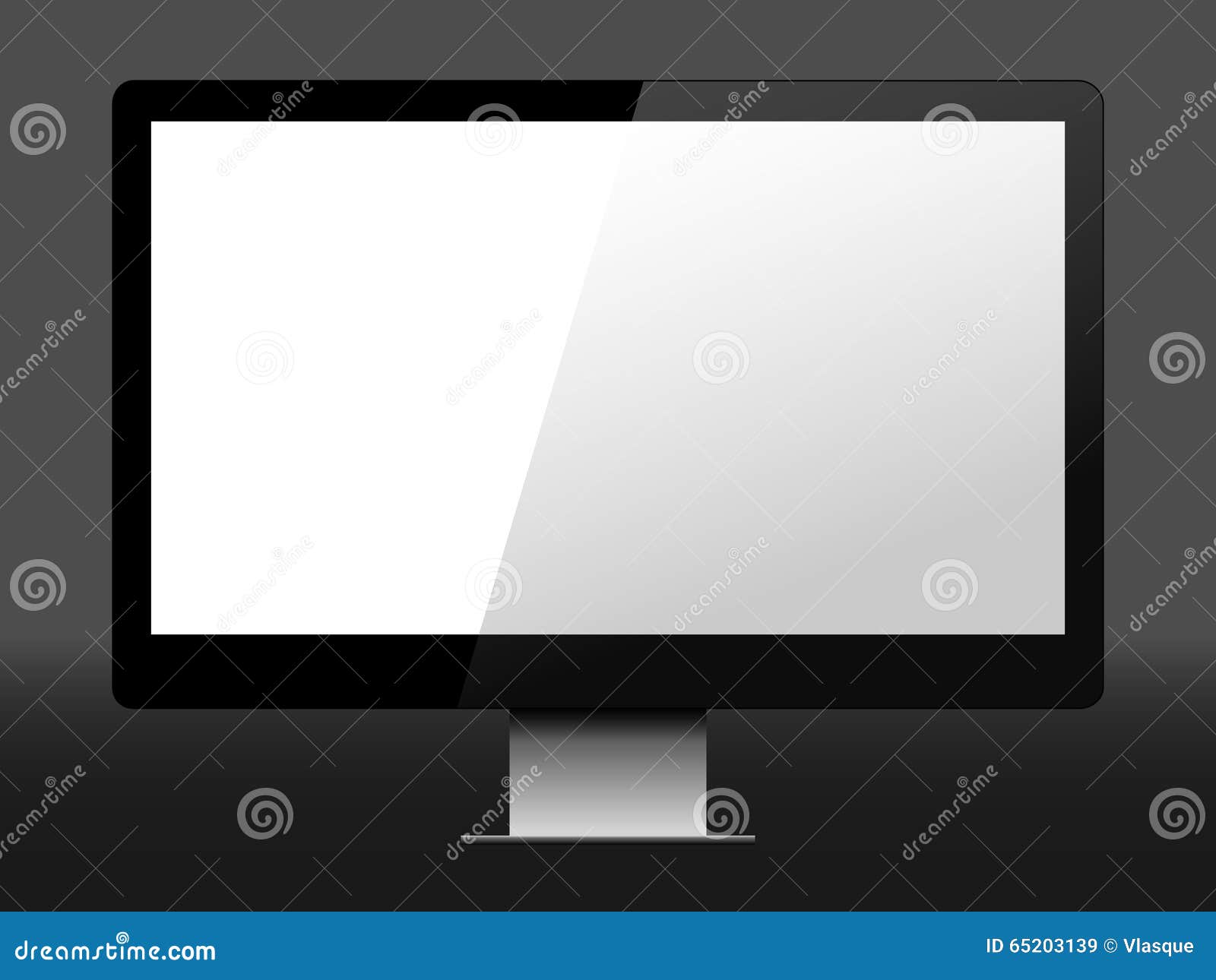 Realistic Vector Illustration of a Desktop Computer Stock Vector ...