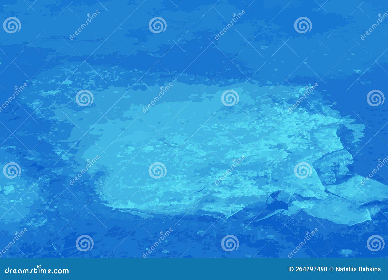 Realistic Vector Illustration of an Ice Surface of the River. Texture ...