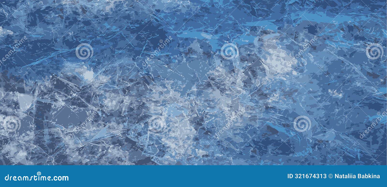 Realistic Vector Illustration of an Ice Surface of the River. Texture ...