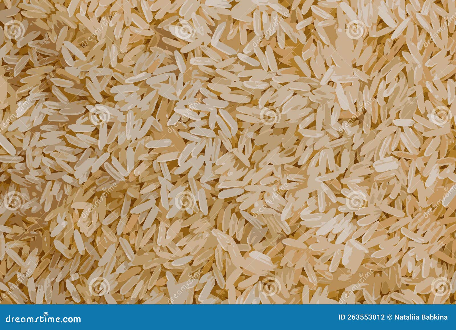 Realistic Vector Illustration of Long Grain Parboiled Uncooked Rice ...