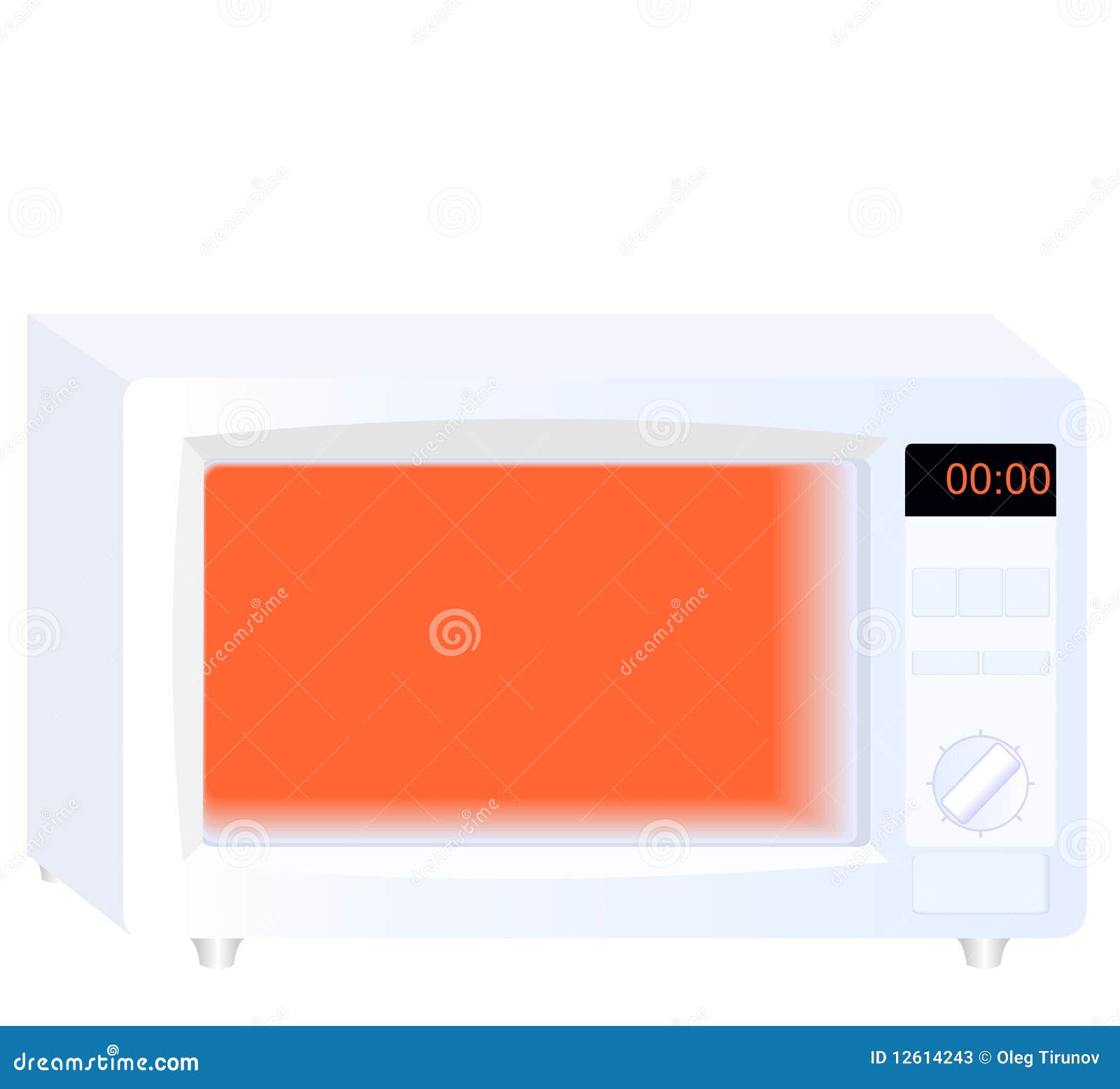 Realistic Vector Illustration by Microwave Stock Vector - Illustration ...