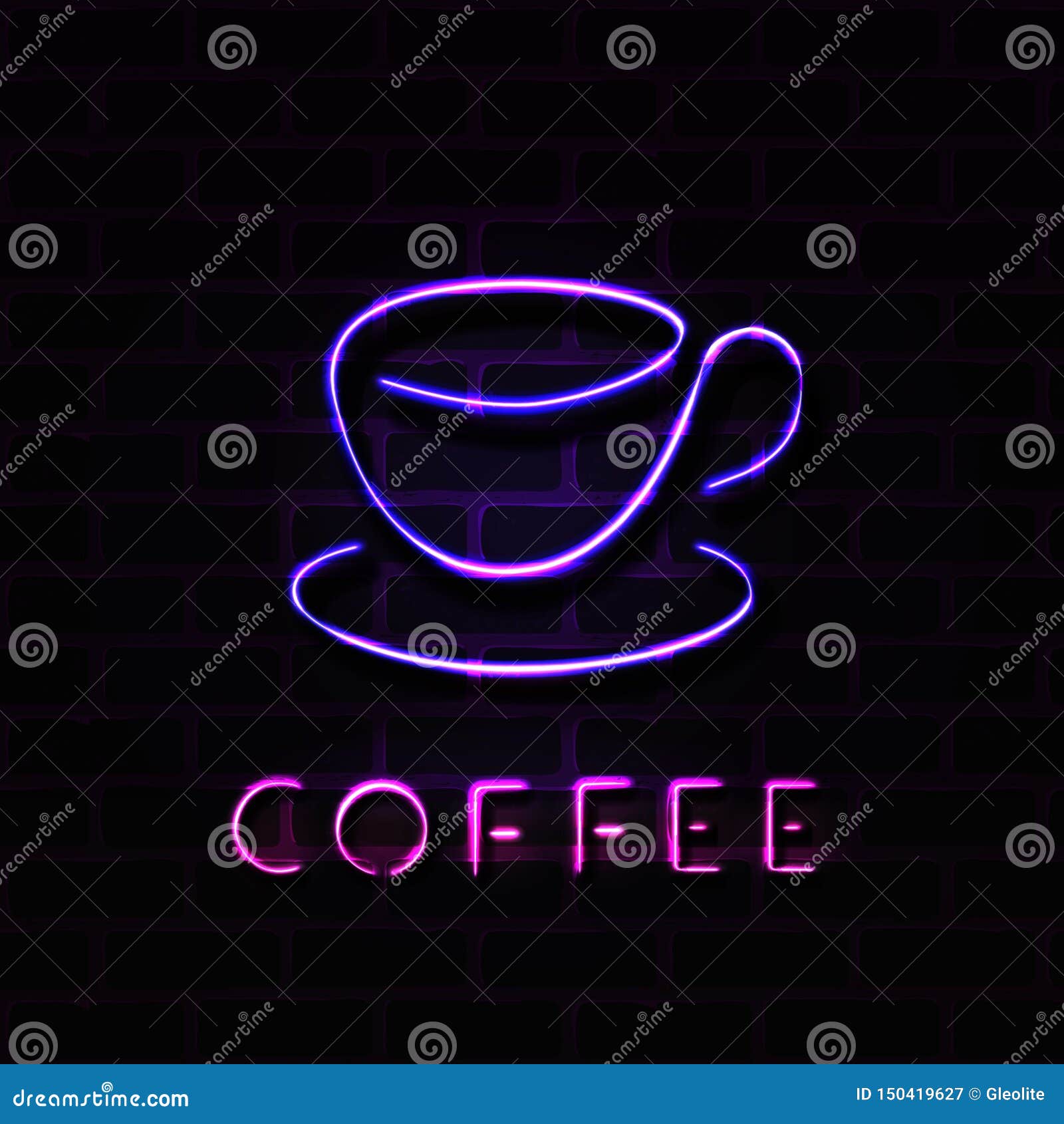 Neon Coffee Cup Sign Stock Illustrations – 828 Neon Coffee Cup Sign ...