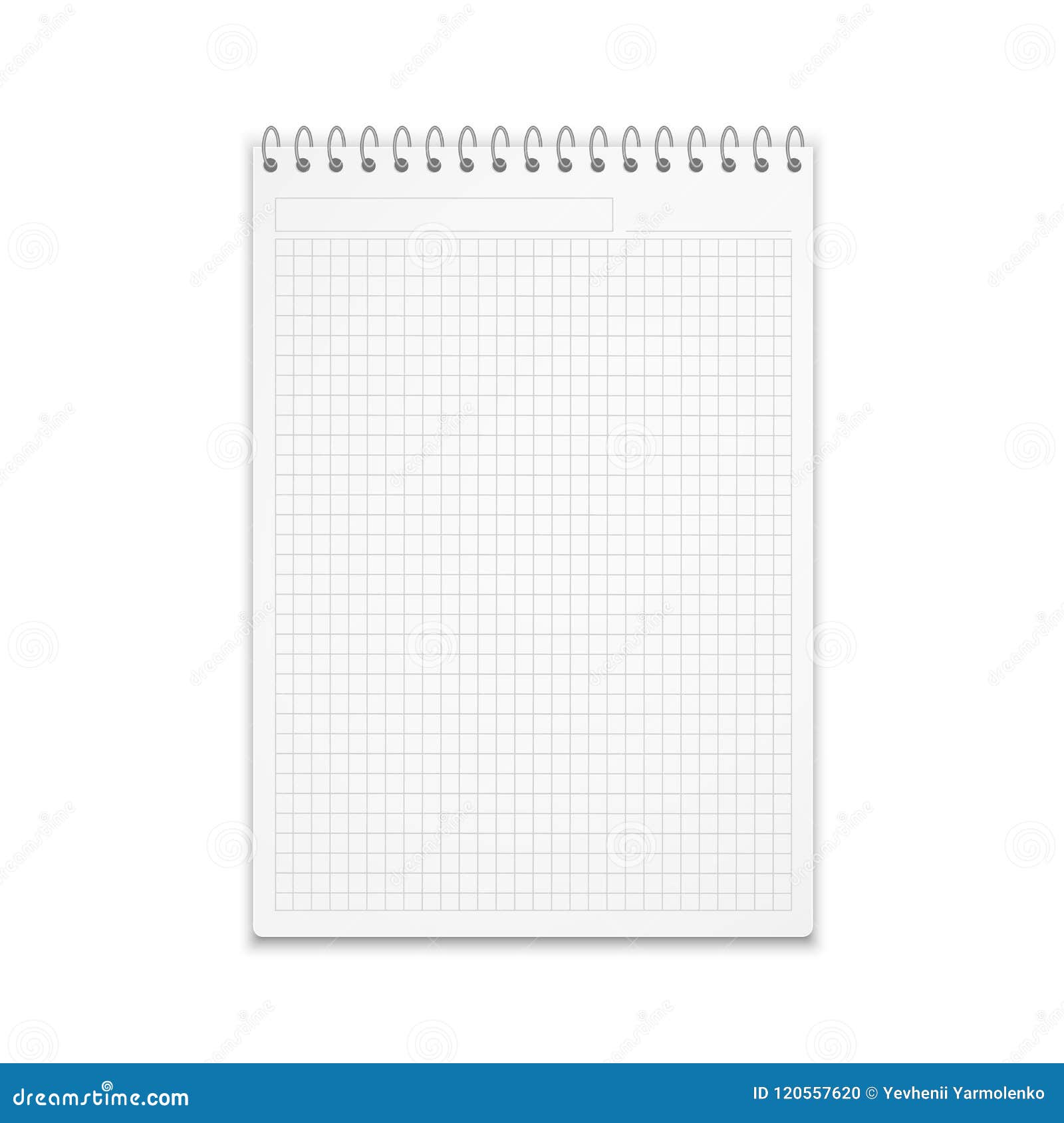 Realistic Vector Illustration Notepad of Square Paper. Notepad Mock Up ...