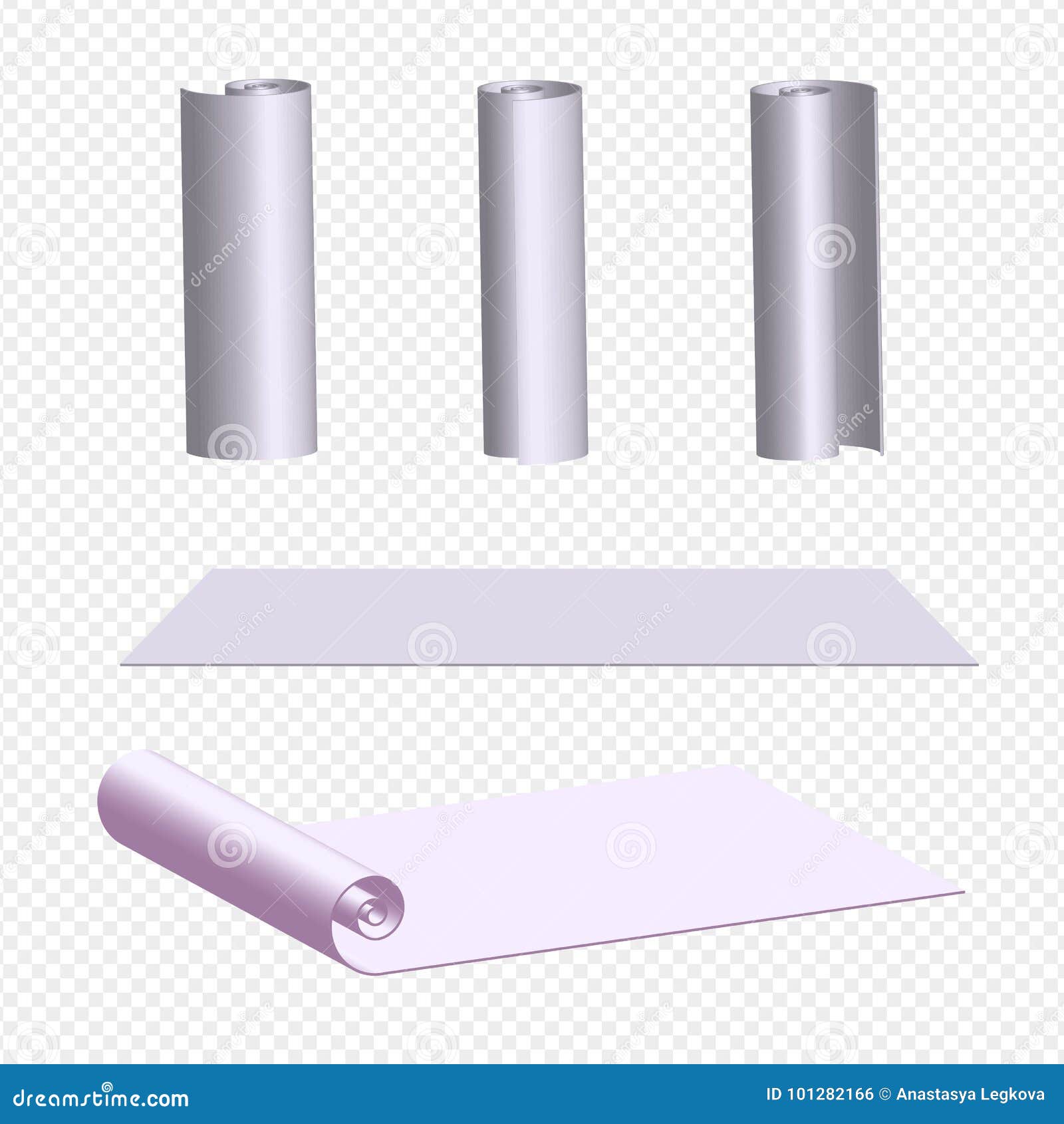 Realistic Vector Illustration of a Paper Roll for Walls Stock Vector ...