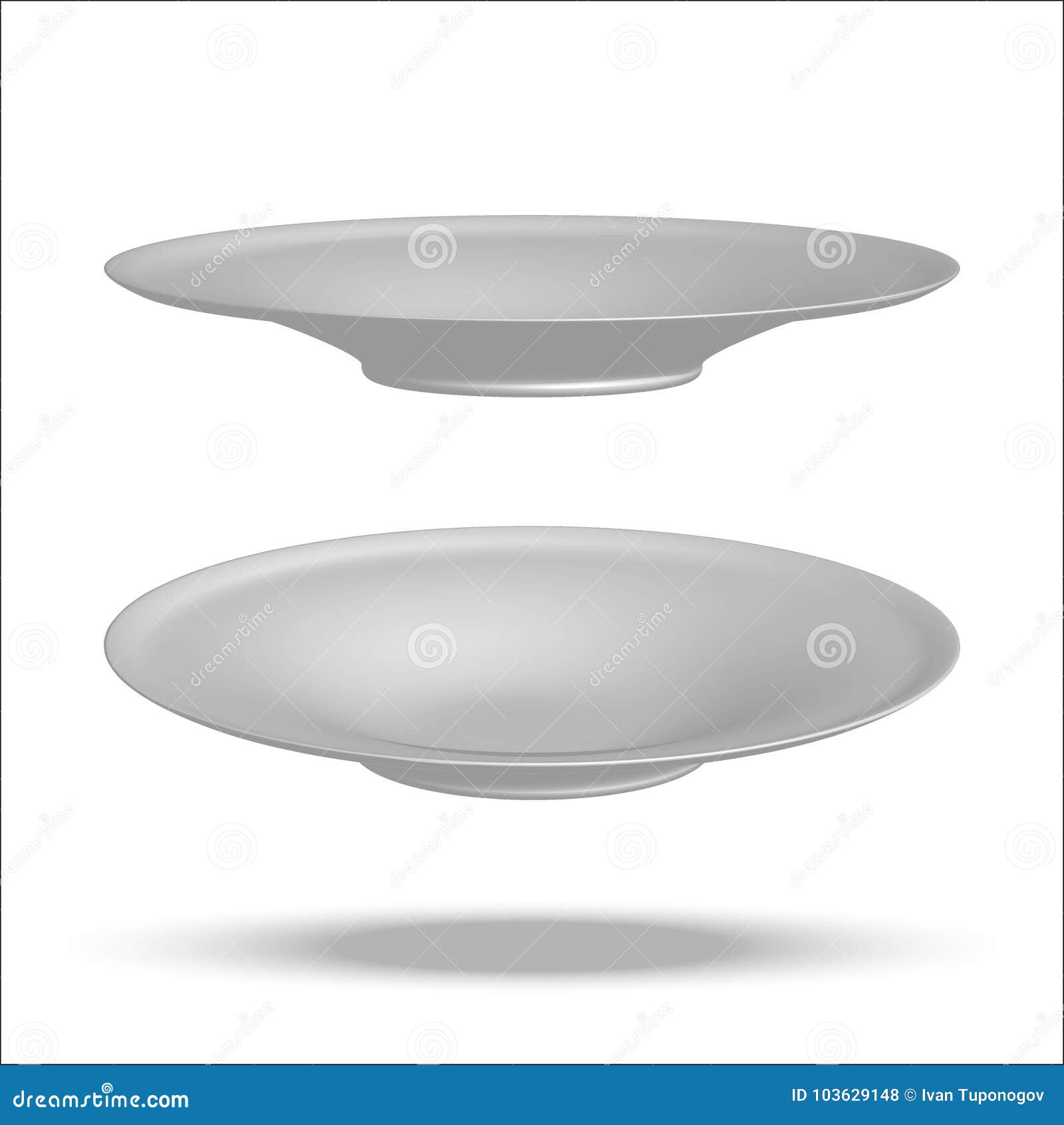 Realistic Vector Illustration Plate. Stock Vector - Illustration of ...