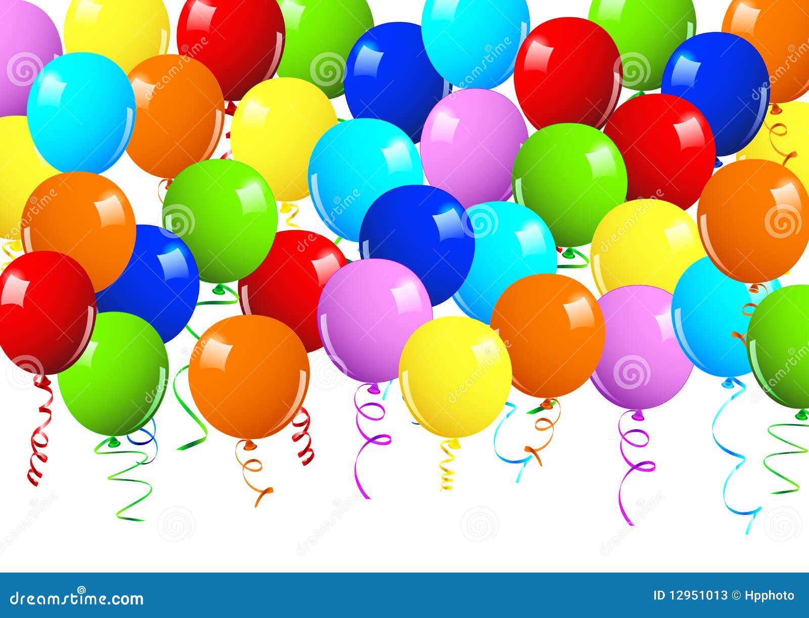 Realistic Vector Illustration of a Shiny Balloons Stock Vector ...