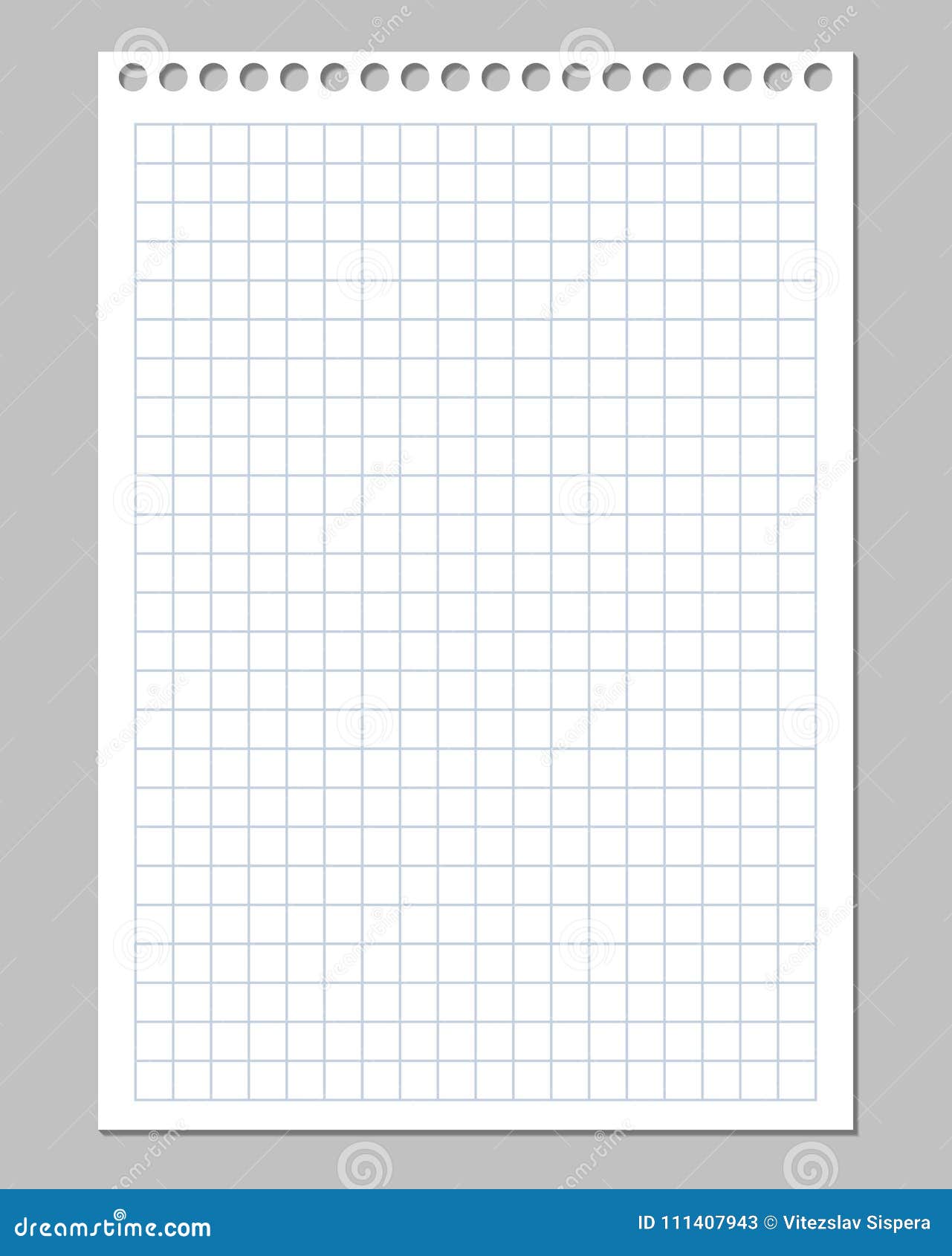 Realistic Vector Illustration of Squared Paper Sheet Stock Vector ...