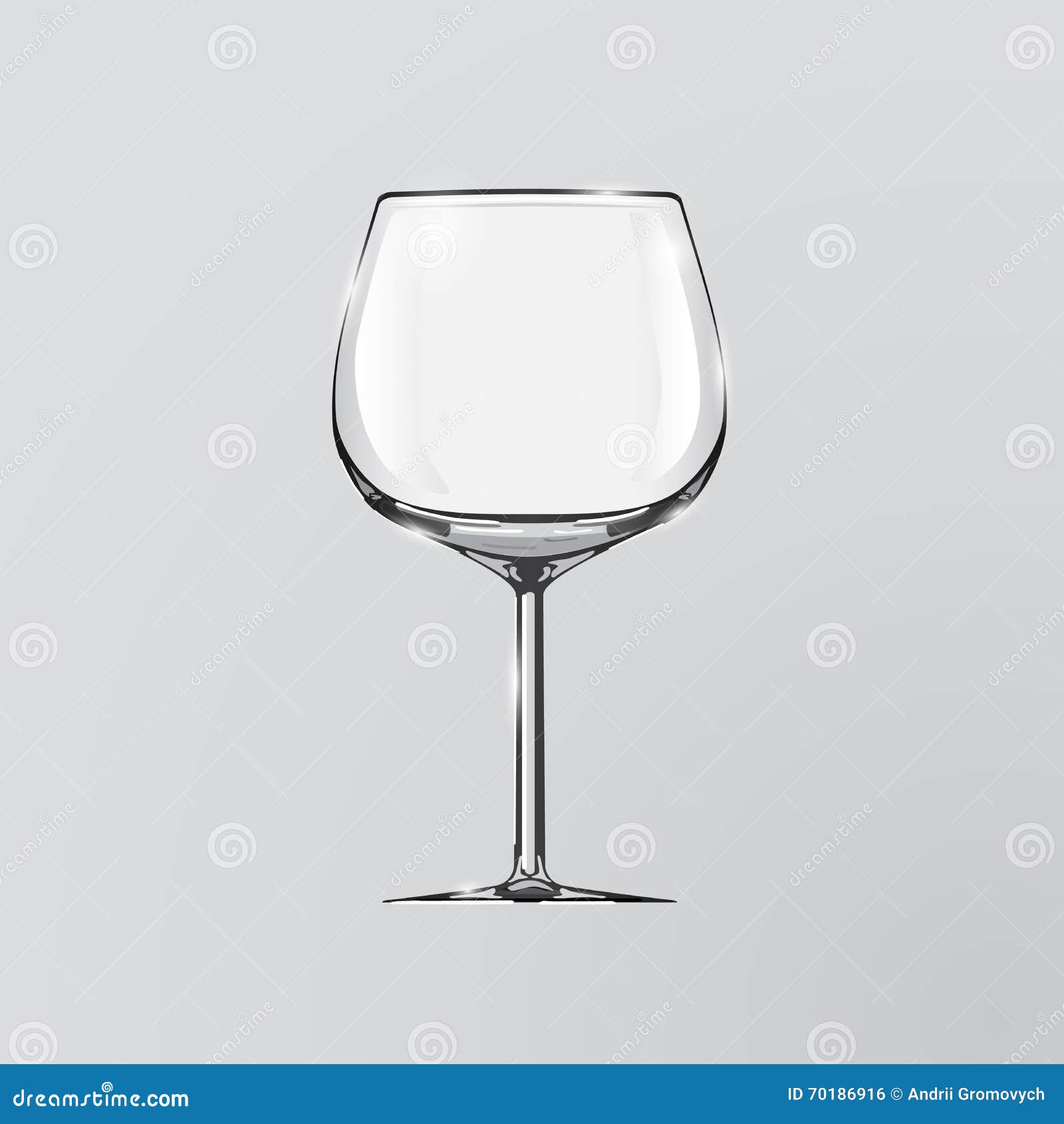 Realistic Vector Illustration of a Wine Glass. Stock Vector ...
