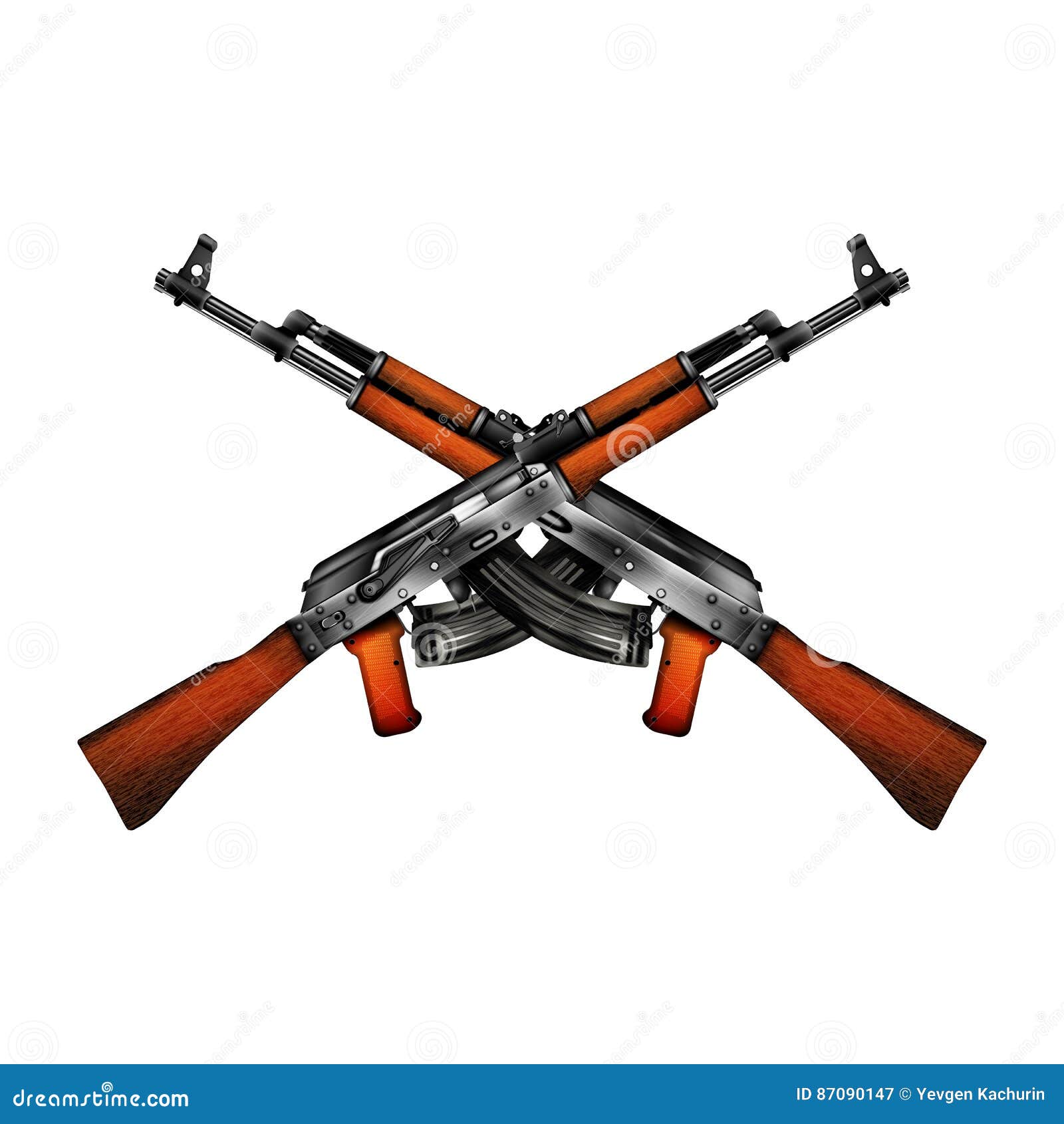 Realistic Vector Of A Kalashnikov AK-47 | CartoonDealer.com #87090147