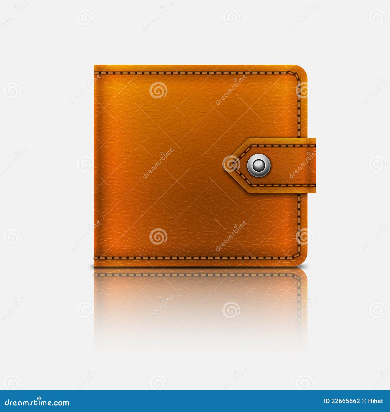 Realistic Vector Leather Wallet Stock Vector - Illustration of graphics ...
