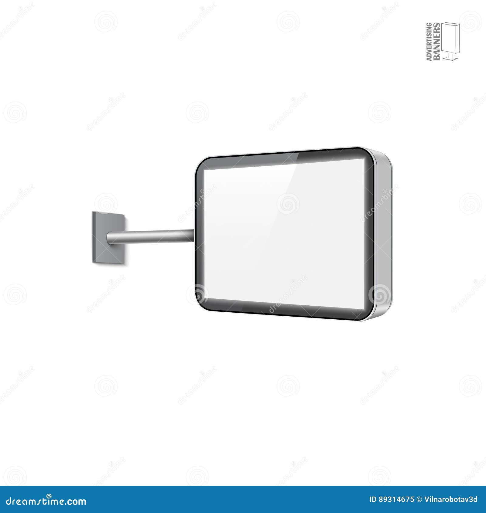 Realistic Vector Light Box Template Stock Vector - Illustration of ...