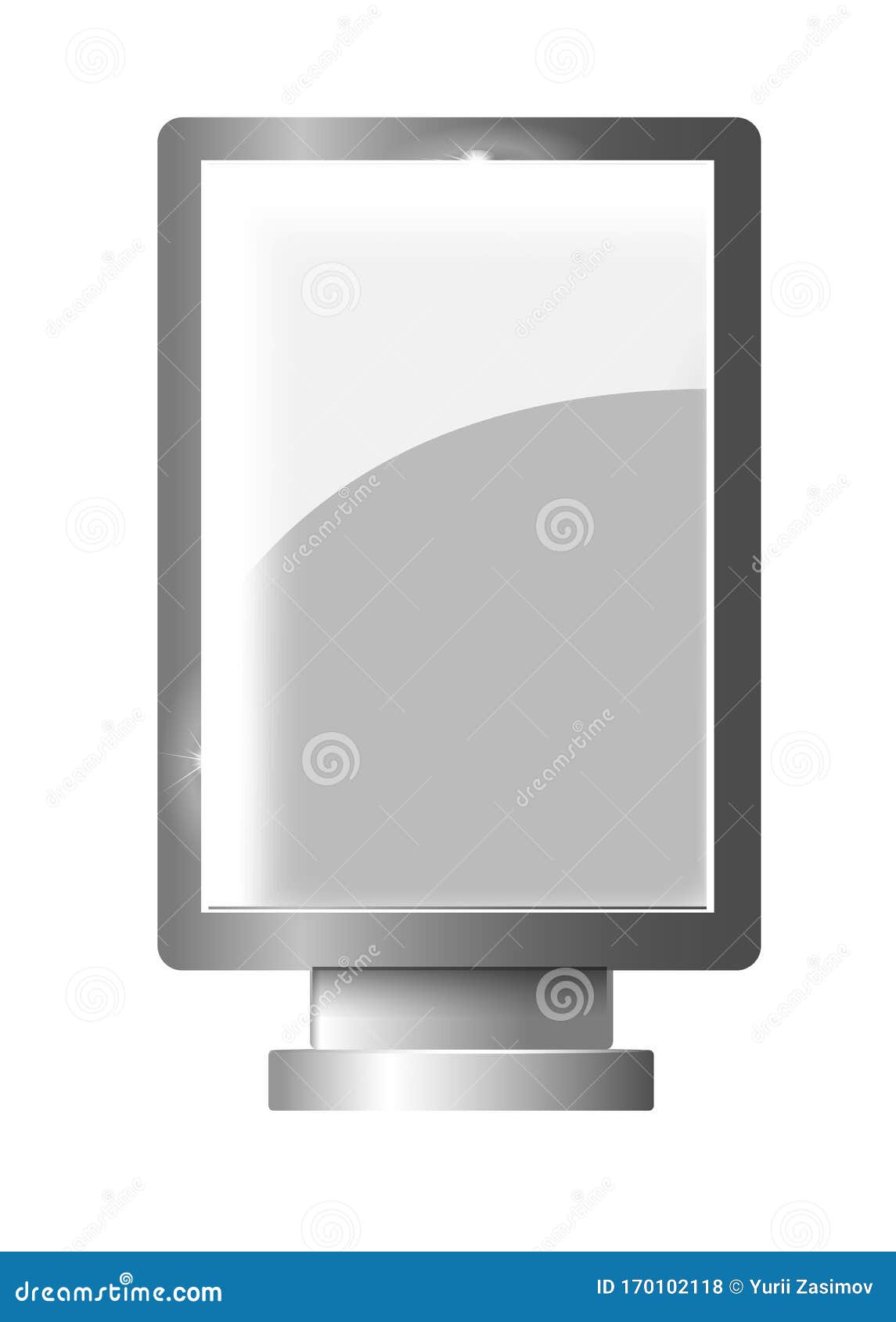 Realistic Vector Light Box Template on White Background Stock Vector ...