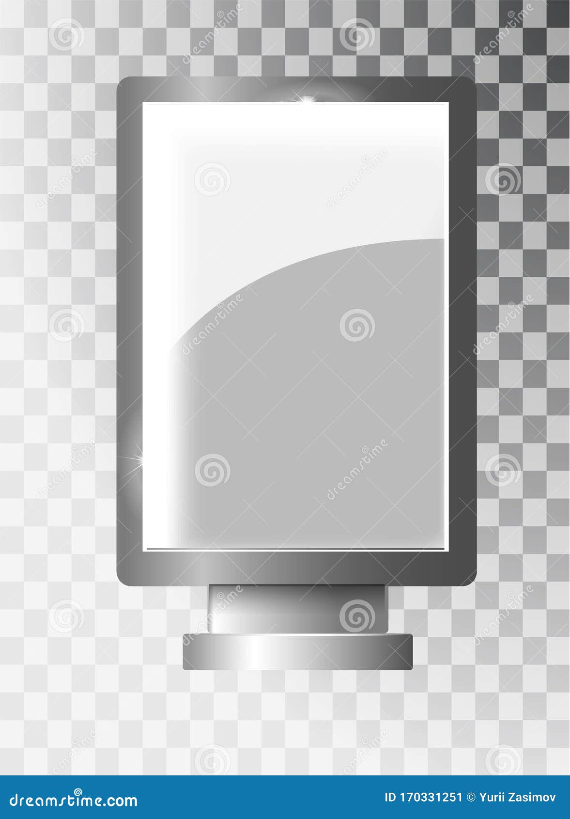 Realistic Vector Light Box Template on White Background Stock Vector ...