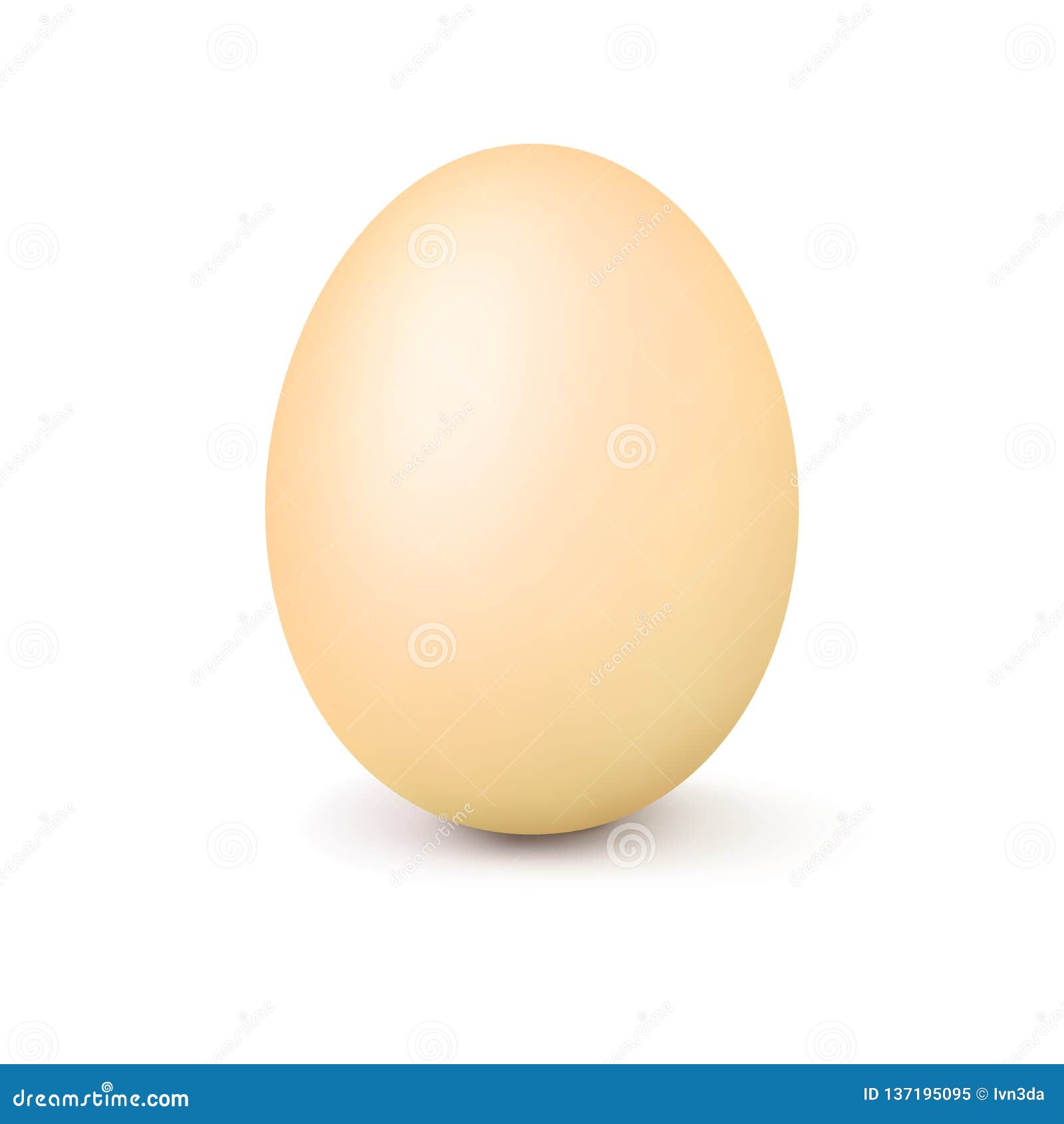 Realistic Vector Light Brown Egg Stock Vector - Illustration of lunch ...