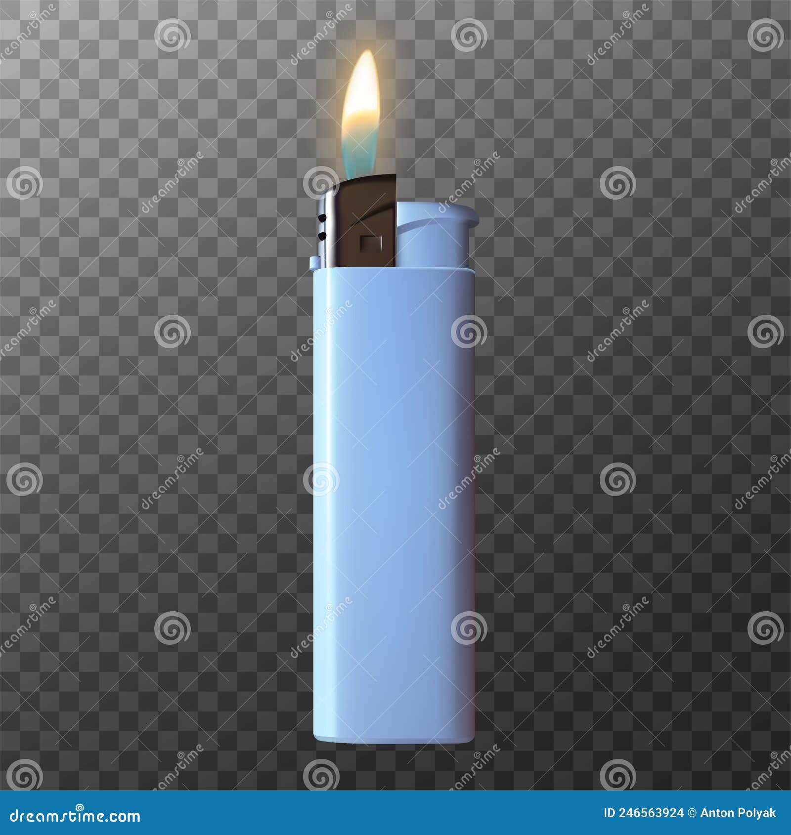 Realistic vector lighter stock vector. Illustration of isolated - 246563924