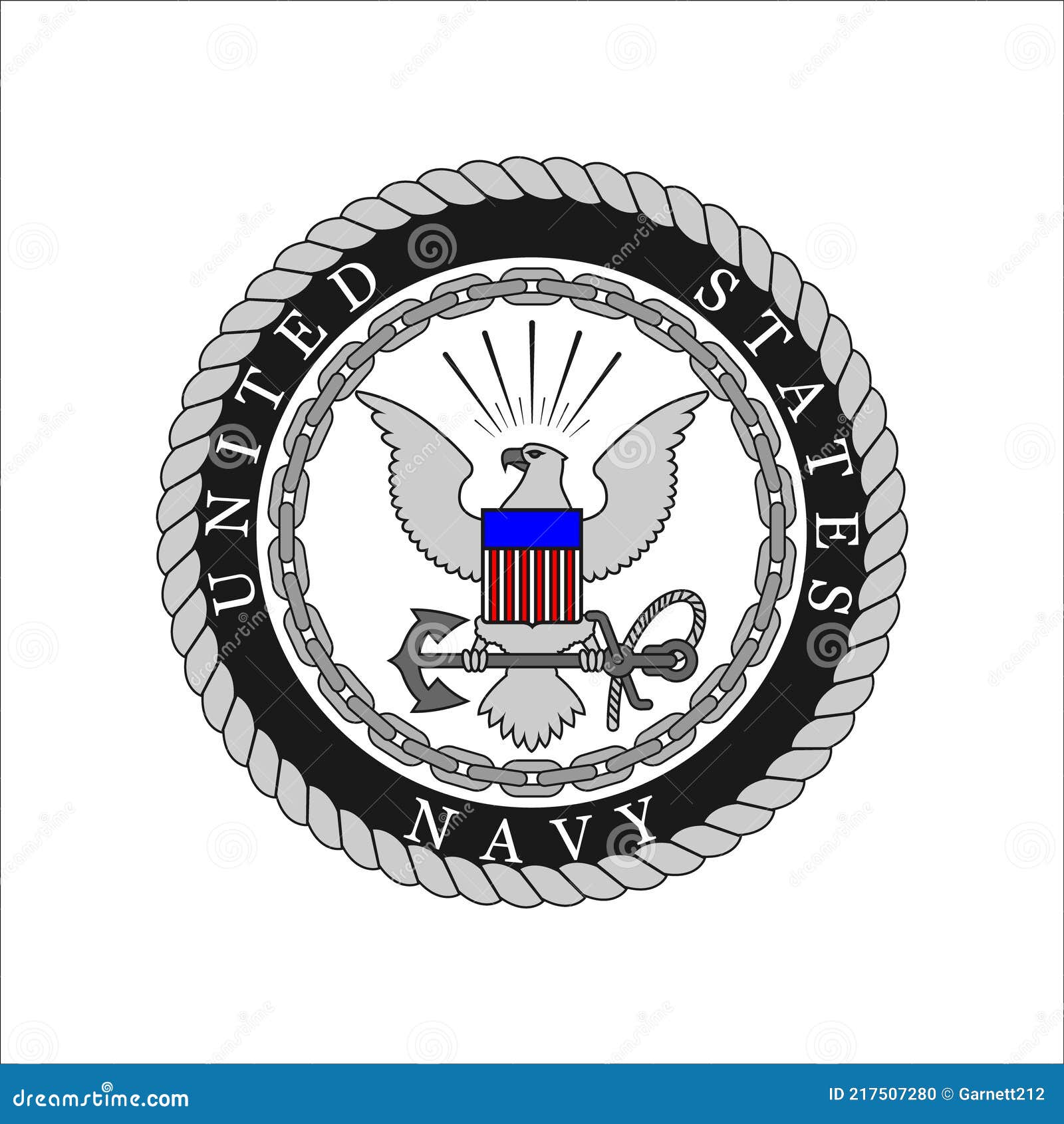 Realistic Vector Logo Of The US Navy | CartoonDealer.com #217507280