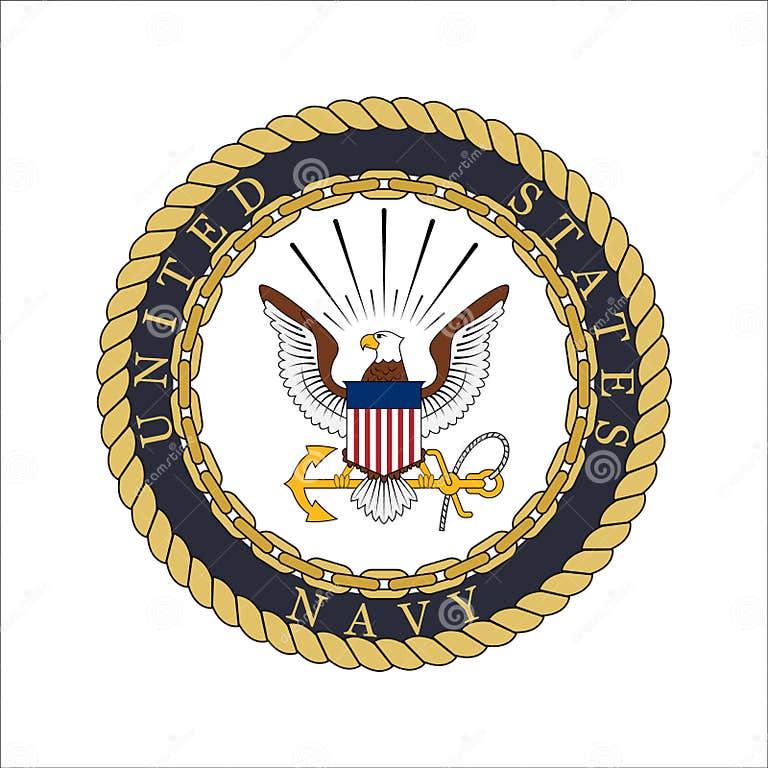 Realistic Vector Logo of the US Navy Stock Illustration - Illustration ...