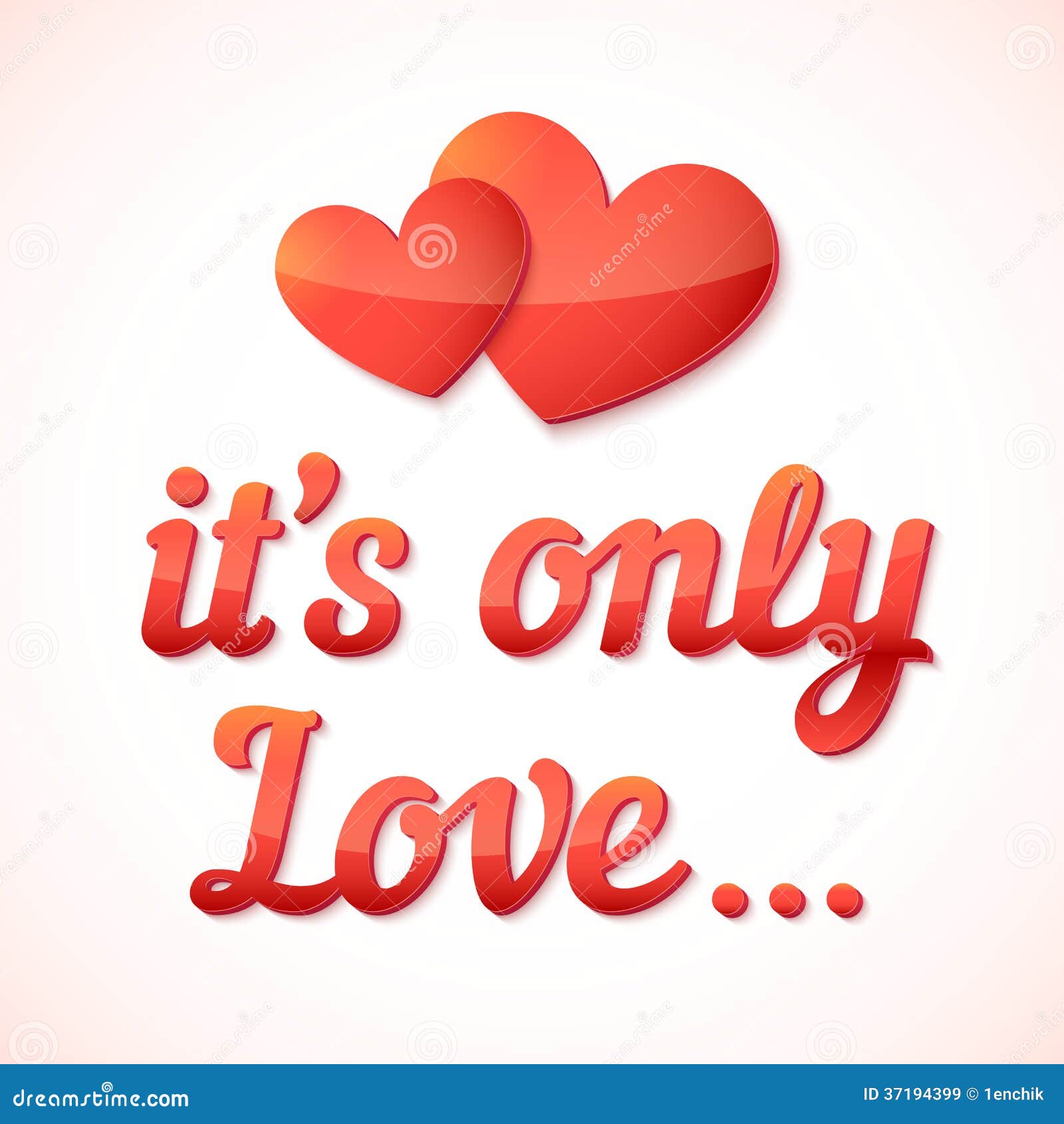 Realistic Vector Love Sign with Shadow Stock Vector - Illustration of ...