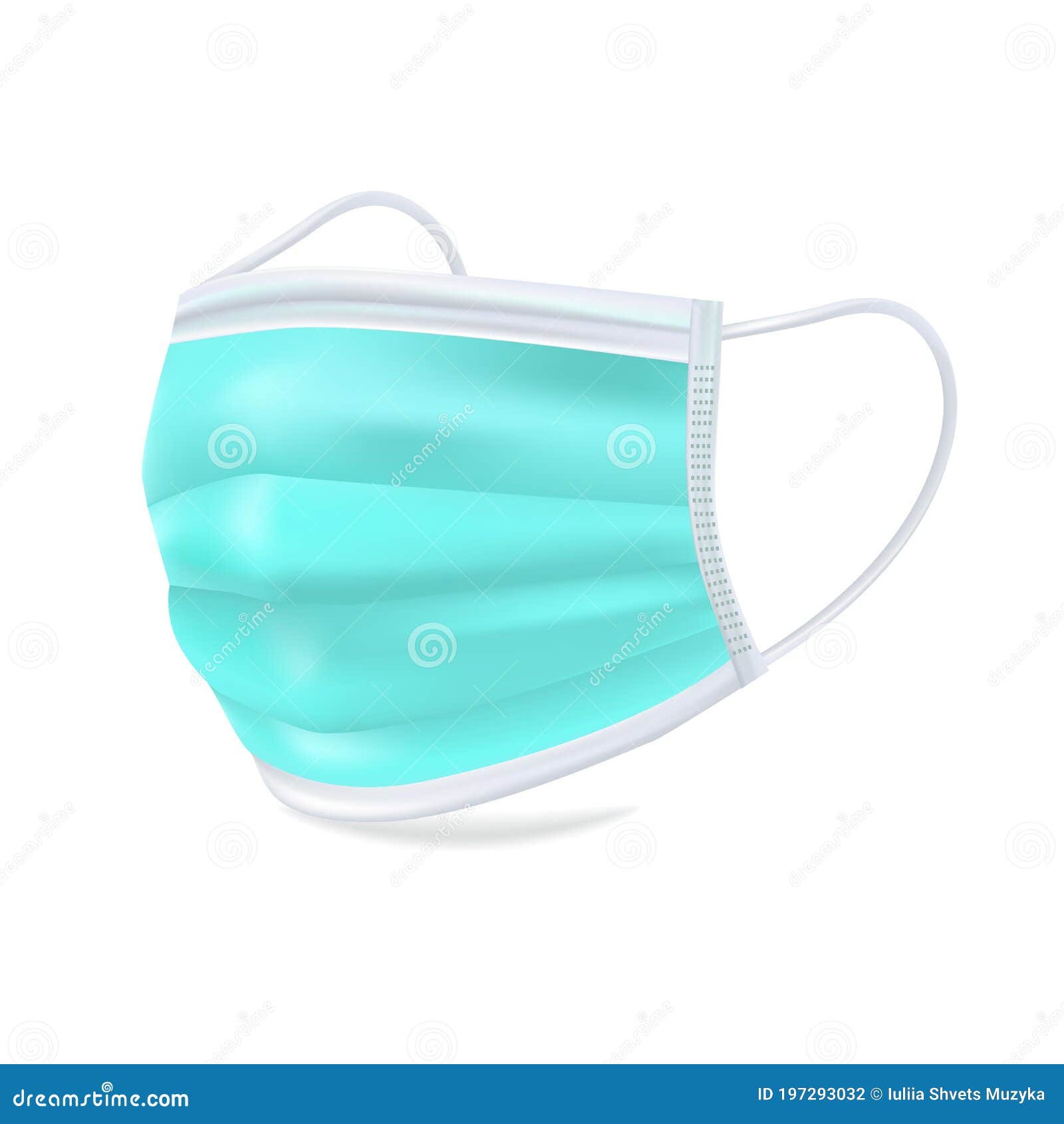 Realistic Vector Medical Face Mask. Stock Vector - Illustration of ...