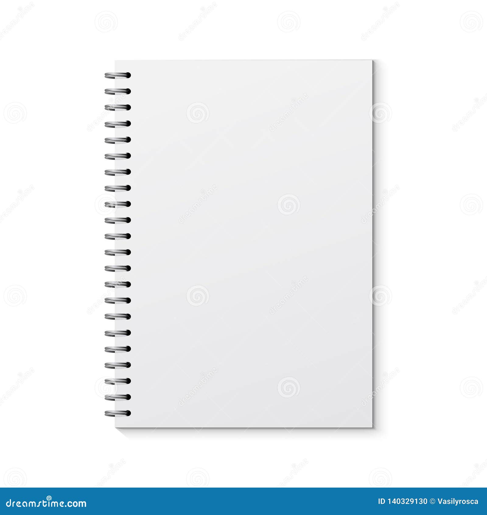 Realistic Vector Notebook Design. Diary Blank Office Document Stock ... Realistic Vector Notebook Design. Diary Blank Office Document Stock ...