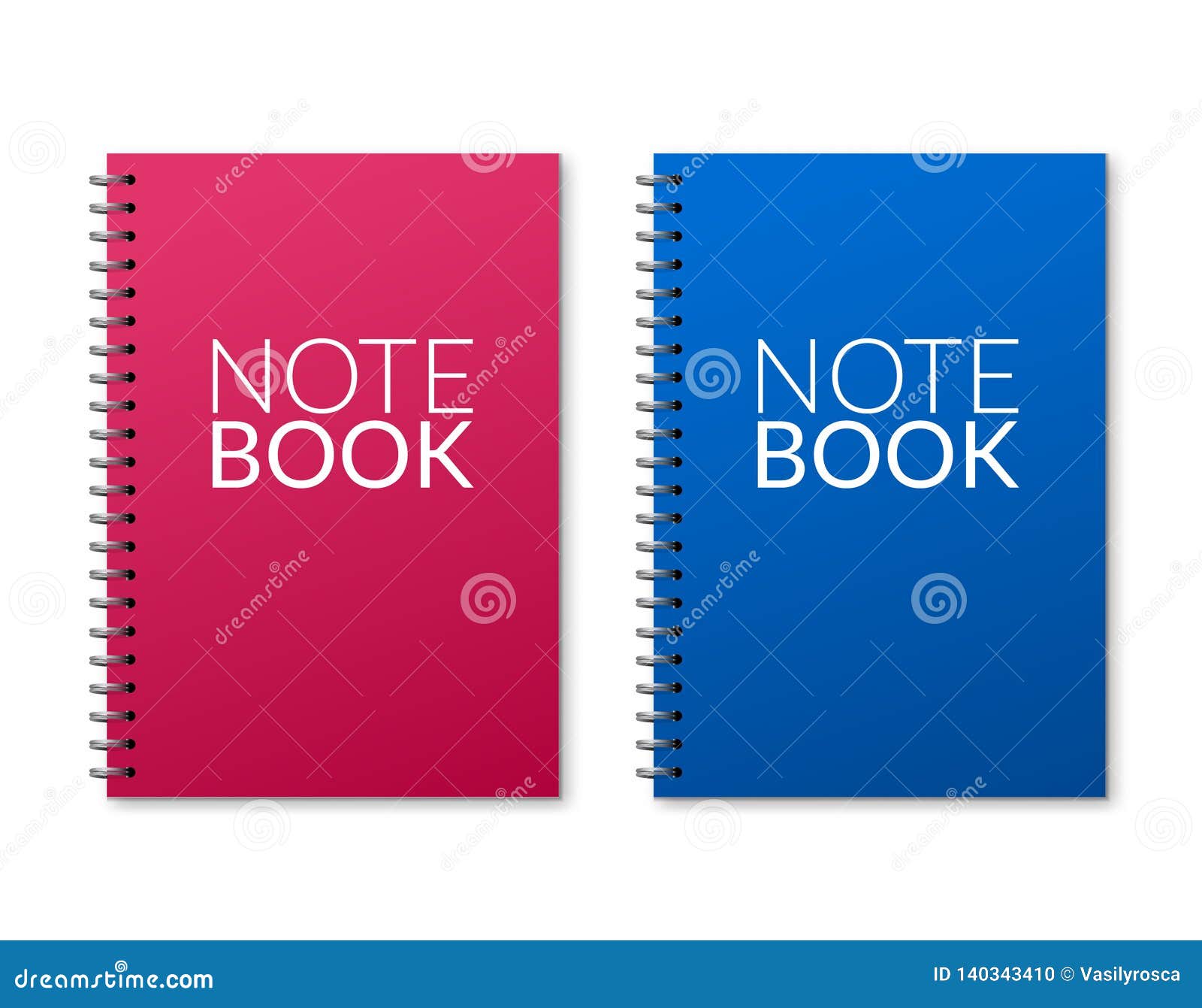 Realistic Vector Notebook Design. Diary Blank Office Document Stock ... Realistic Vector Notebook Design. Diary Blank Office Document Stock ...