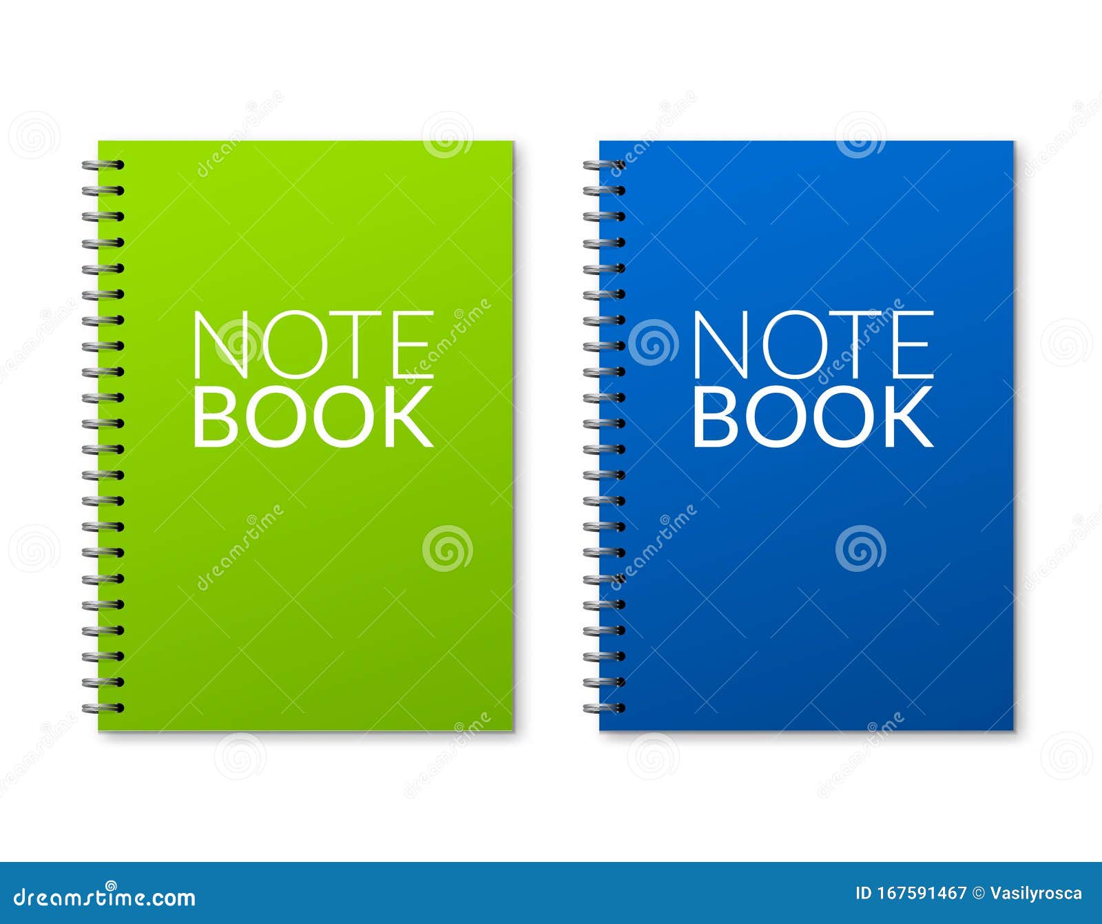 Realistic Vector Notebook Design. Diary Blank Office Document Stock ...