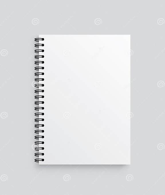 Realistic Vector Notebook. Front View Stock Vector - Illustration of ... Realistic Vector Notebook. Front View Stock Vector - Illustration of ...