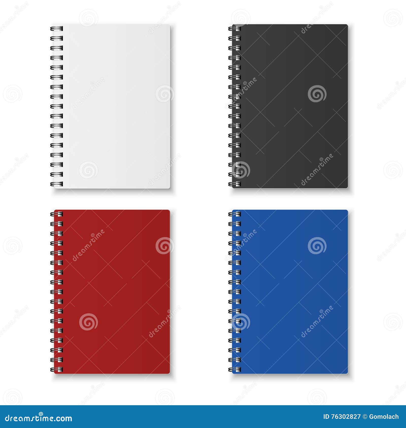 Realistic Vector Notebook Set Stock Vector - Illustration of message ...