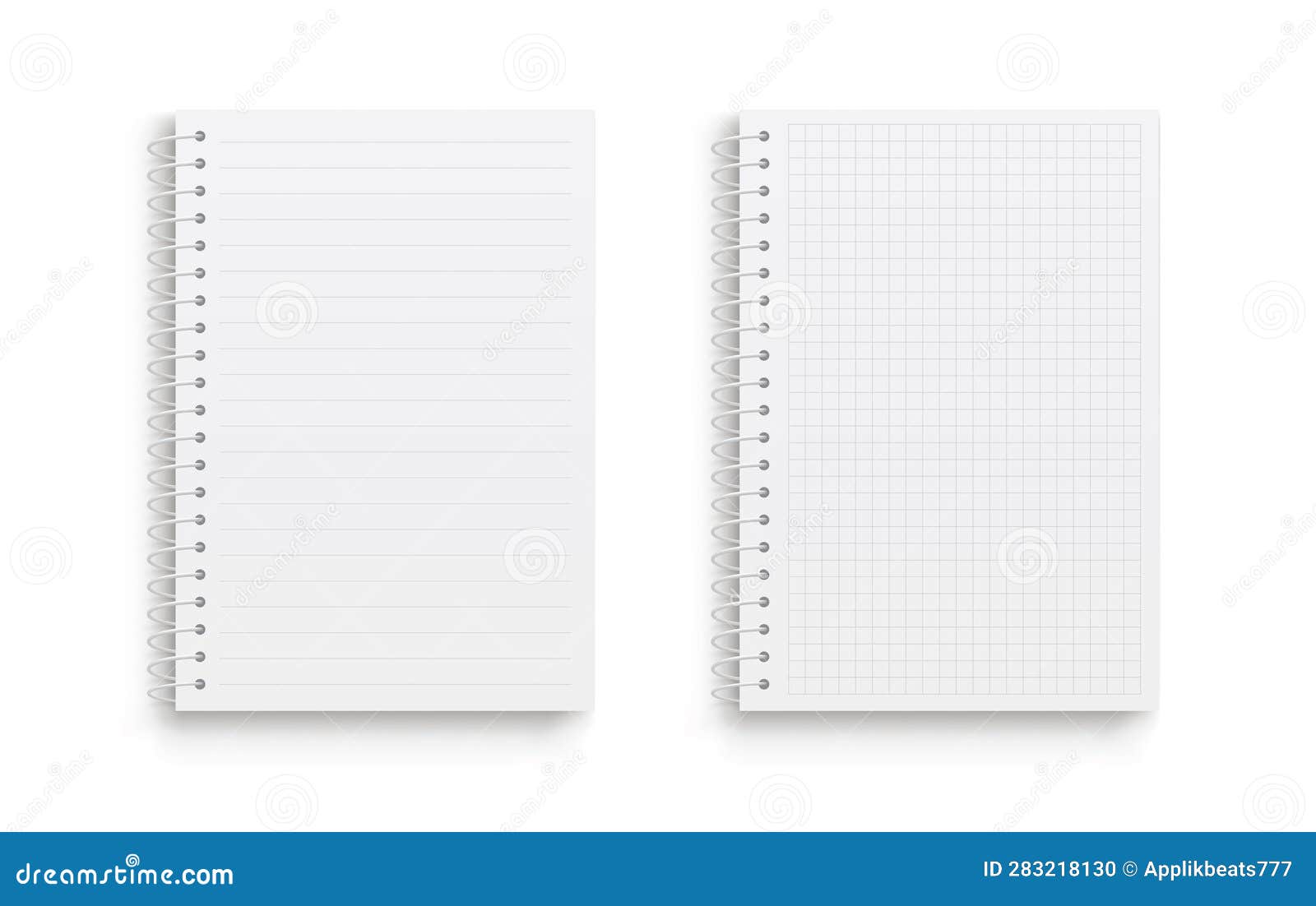 Realistic Vector Notebook. Square and Lined. Front View Stock Vector ... Realistic Vector Notebook. Square and Lined. Front View Stock Vector ...