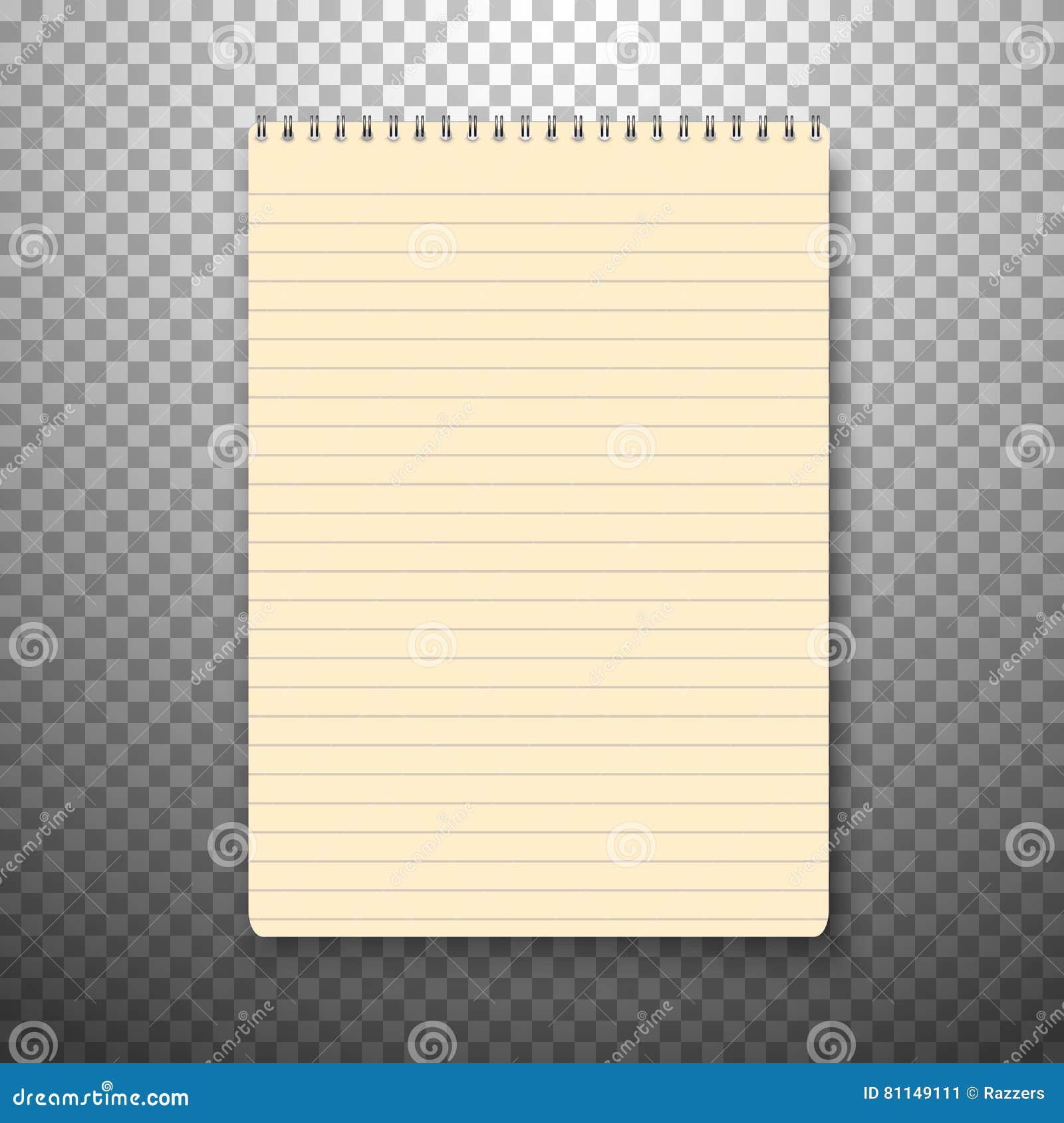 Realistic Vector Notepad Office Equipment Stock Vector - Illustration ...