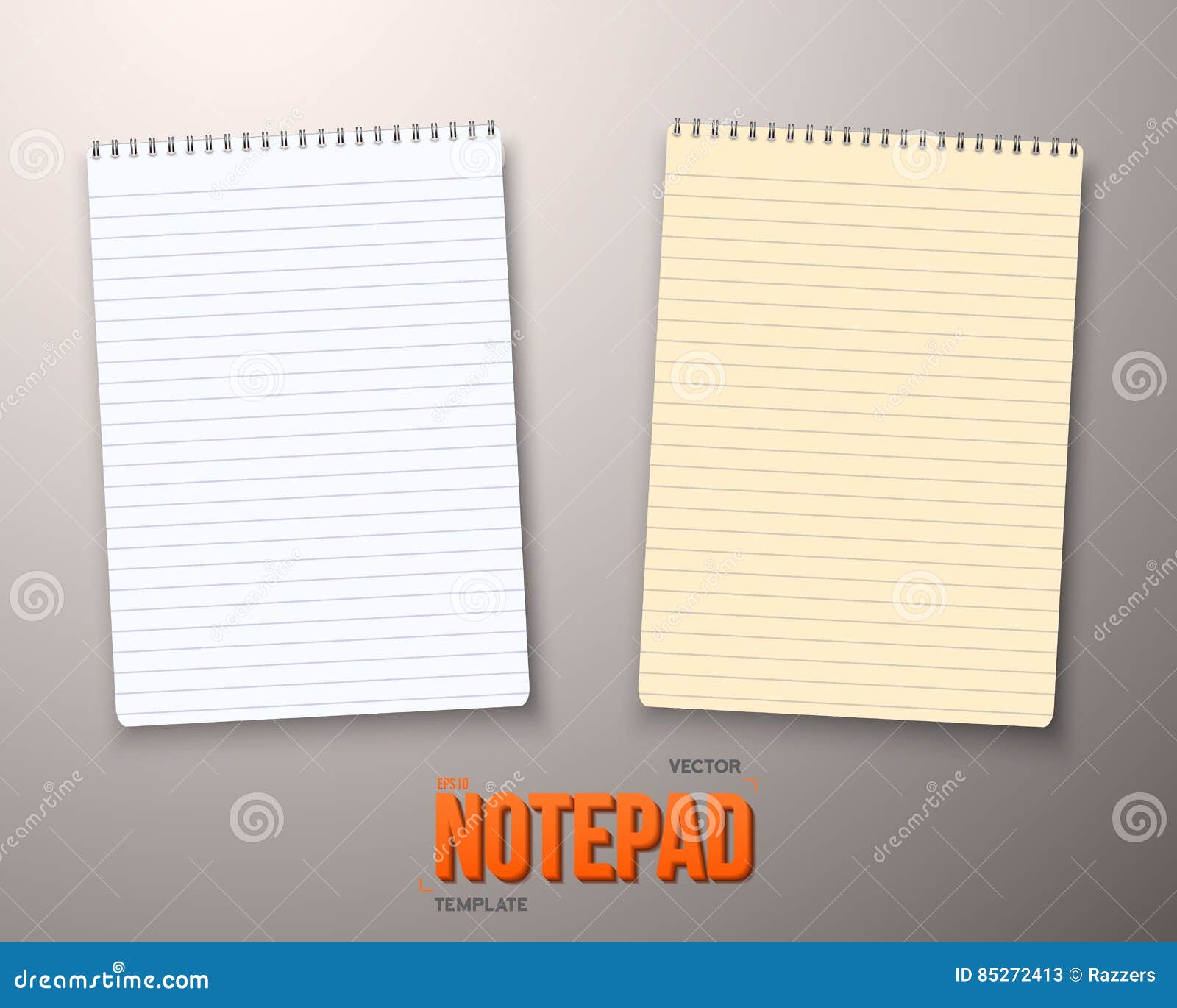 Realistic Vector Notepad Set Stock Vector - Illustration of science ...
