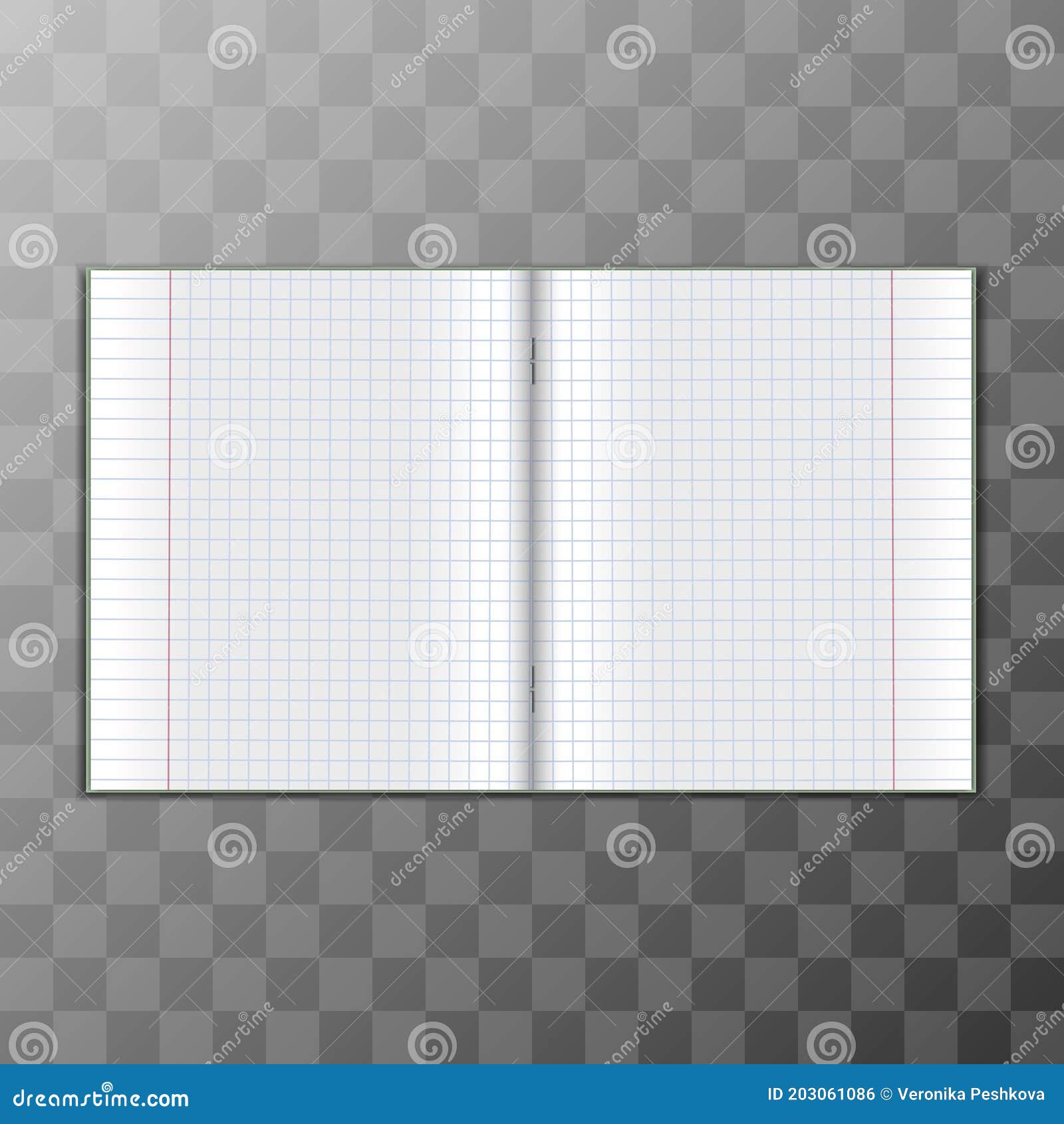 Realistic Vector Paper Notebook for Mathematics for Notes. Illustration ...