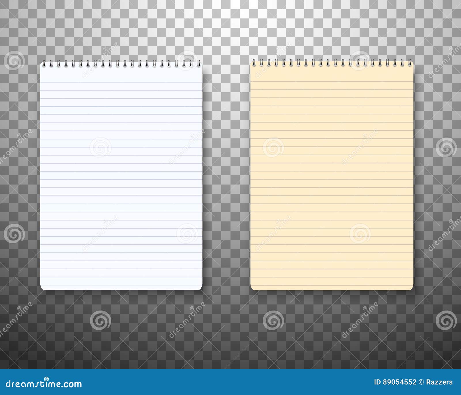 Realistic Vector Paper Notepad Notebook Set Stock Vector - Illustration ...