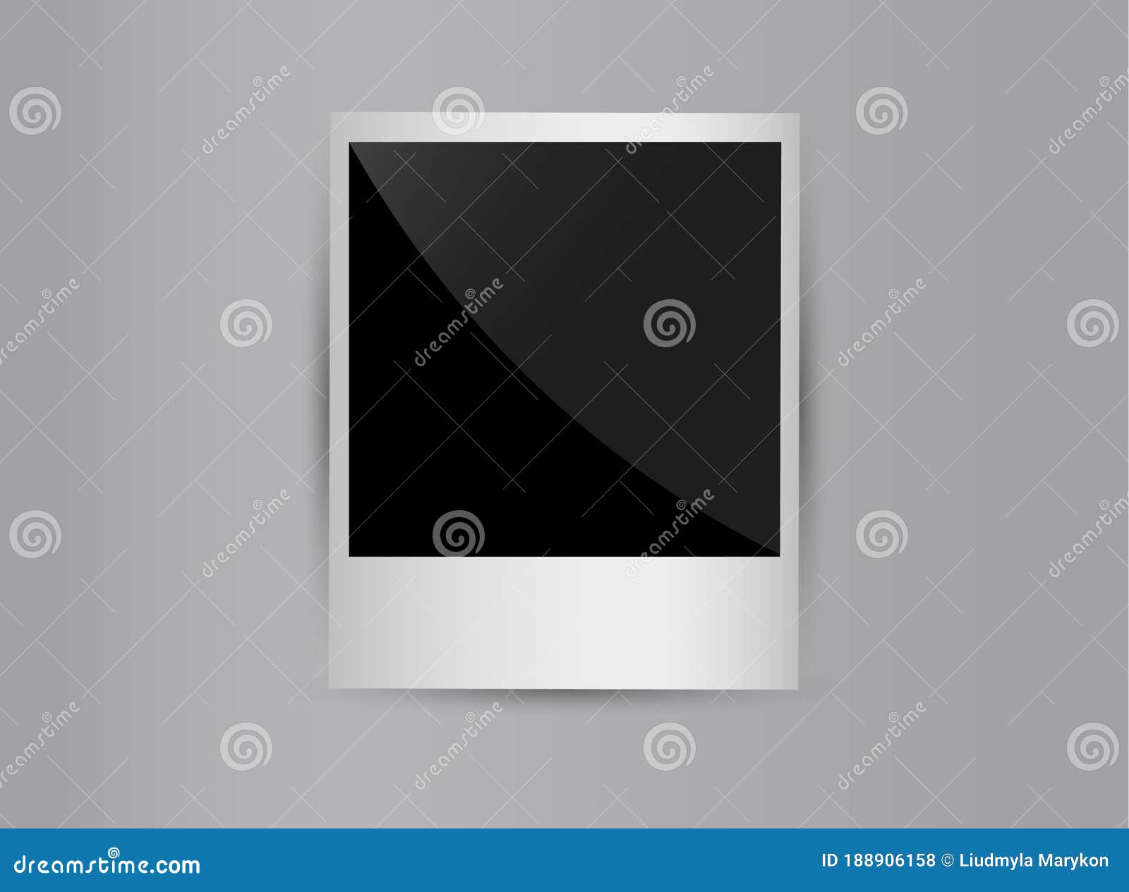 Realistic Vector Photo Frame. Template Design Stock Illustration ...