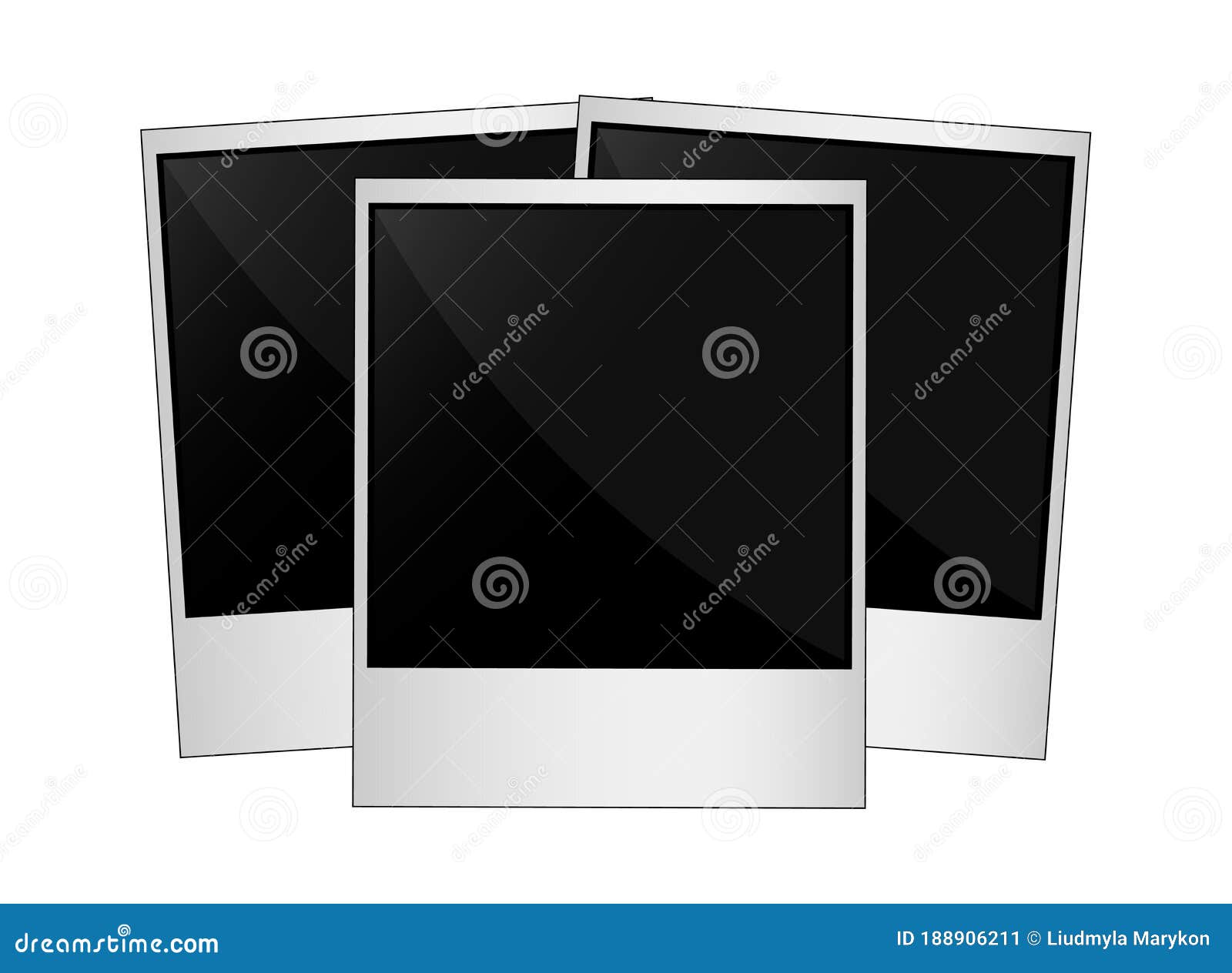 Realistic Vector Photo Frame. Template Design Stock Illustration ...