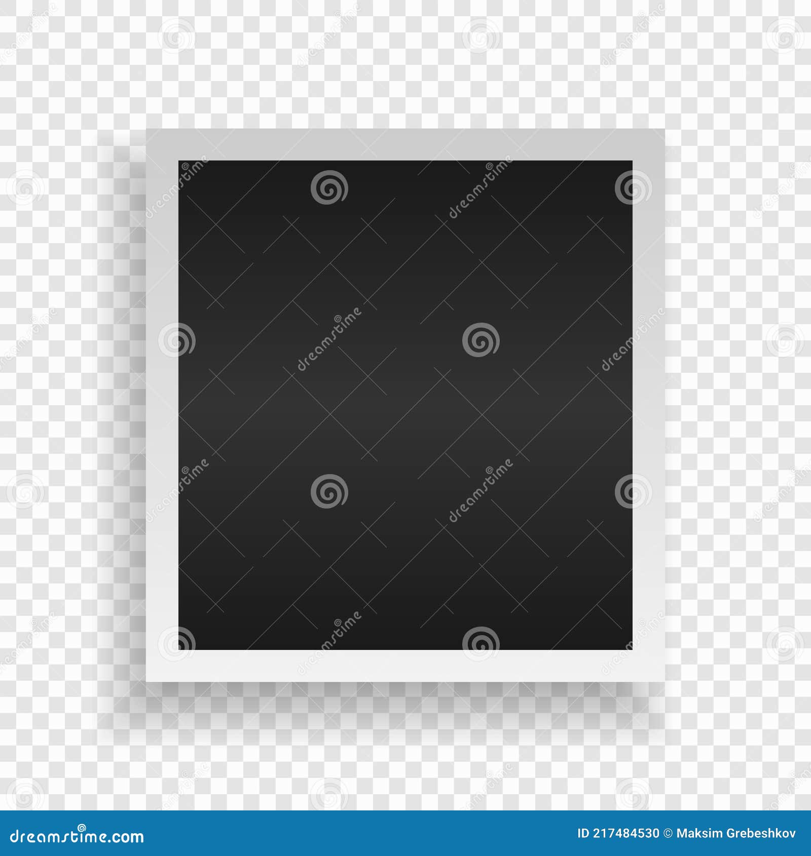 Realistic Vector Photo Frame. Template Photo Design. for Your Design ...