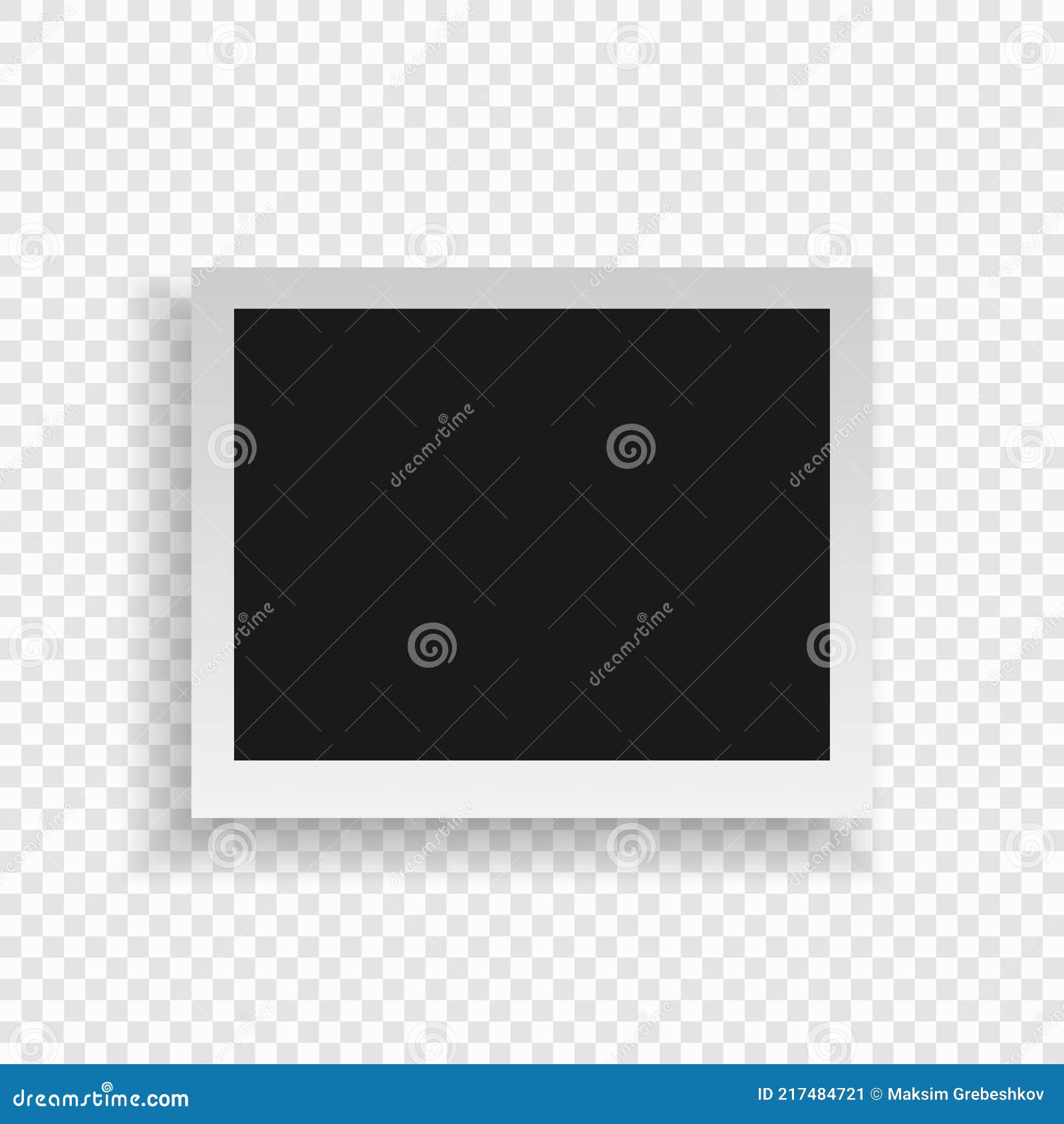 Realistic Vector Photo Frame. Template Photo Design. for Your Design ...