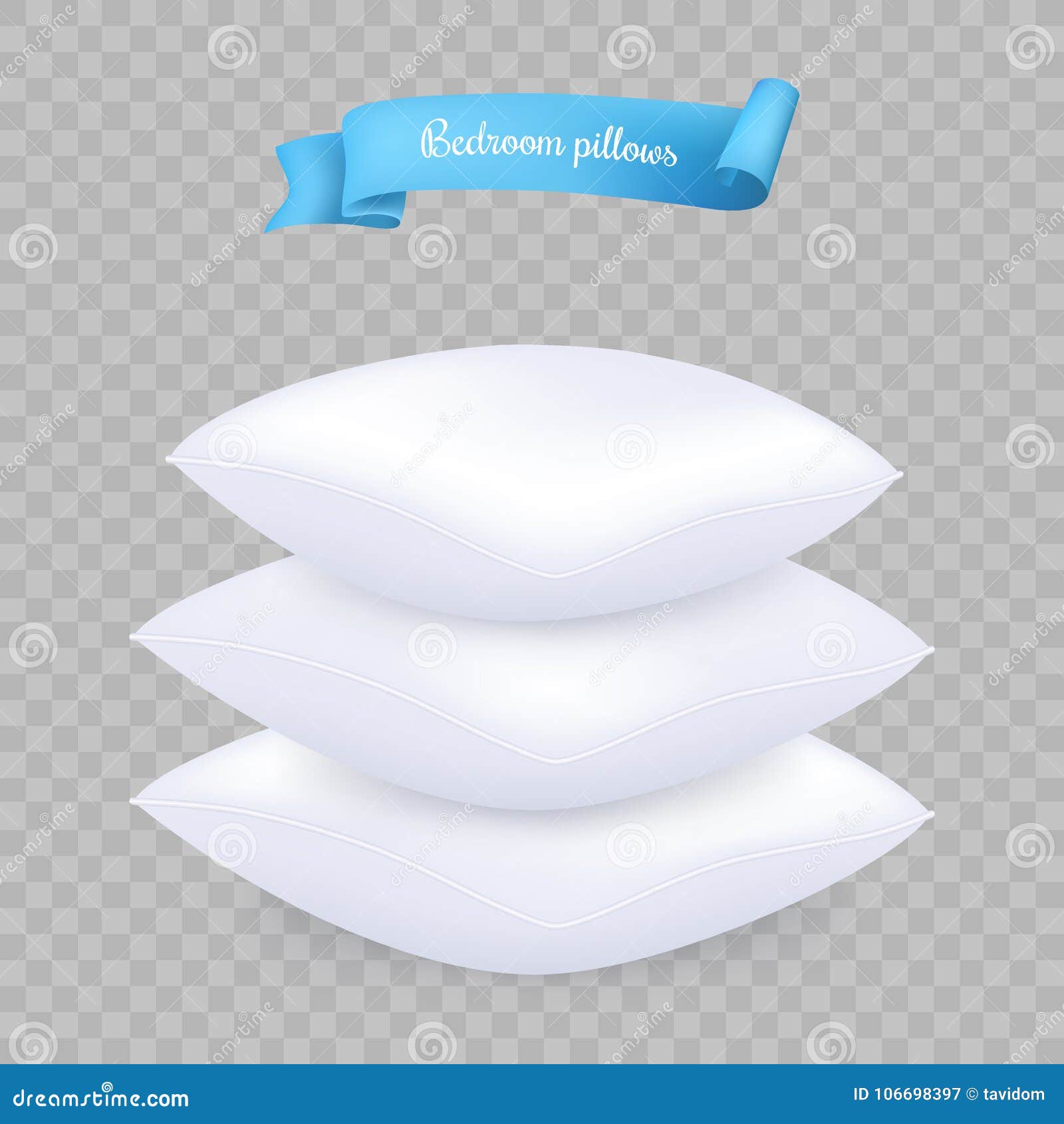 Realistic Vector Pillows on Transparent Background. Stock Vector ...