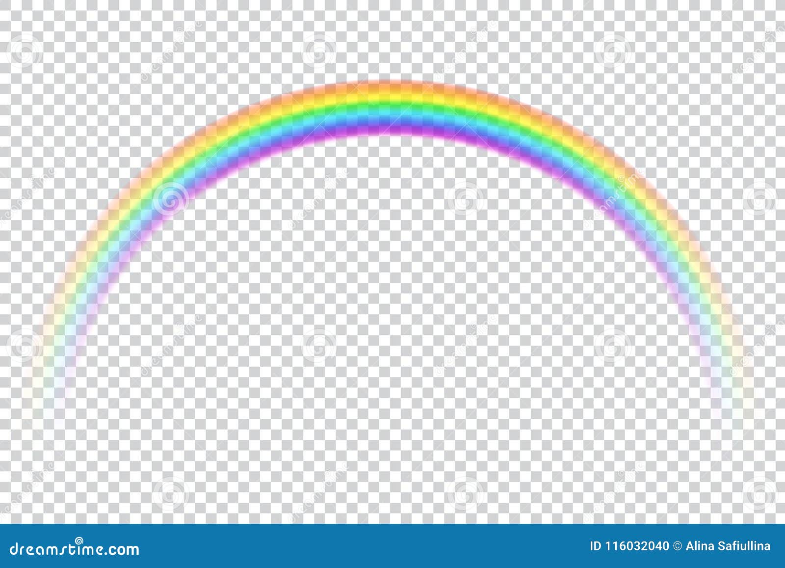 Realistic Vector Rainbow Icon Stock Vector - Illustration of bright ...