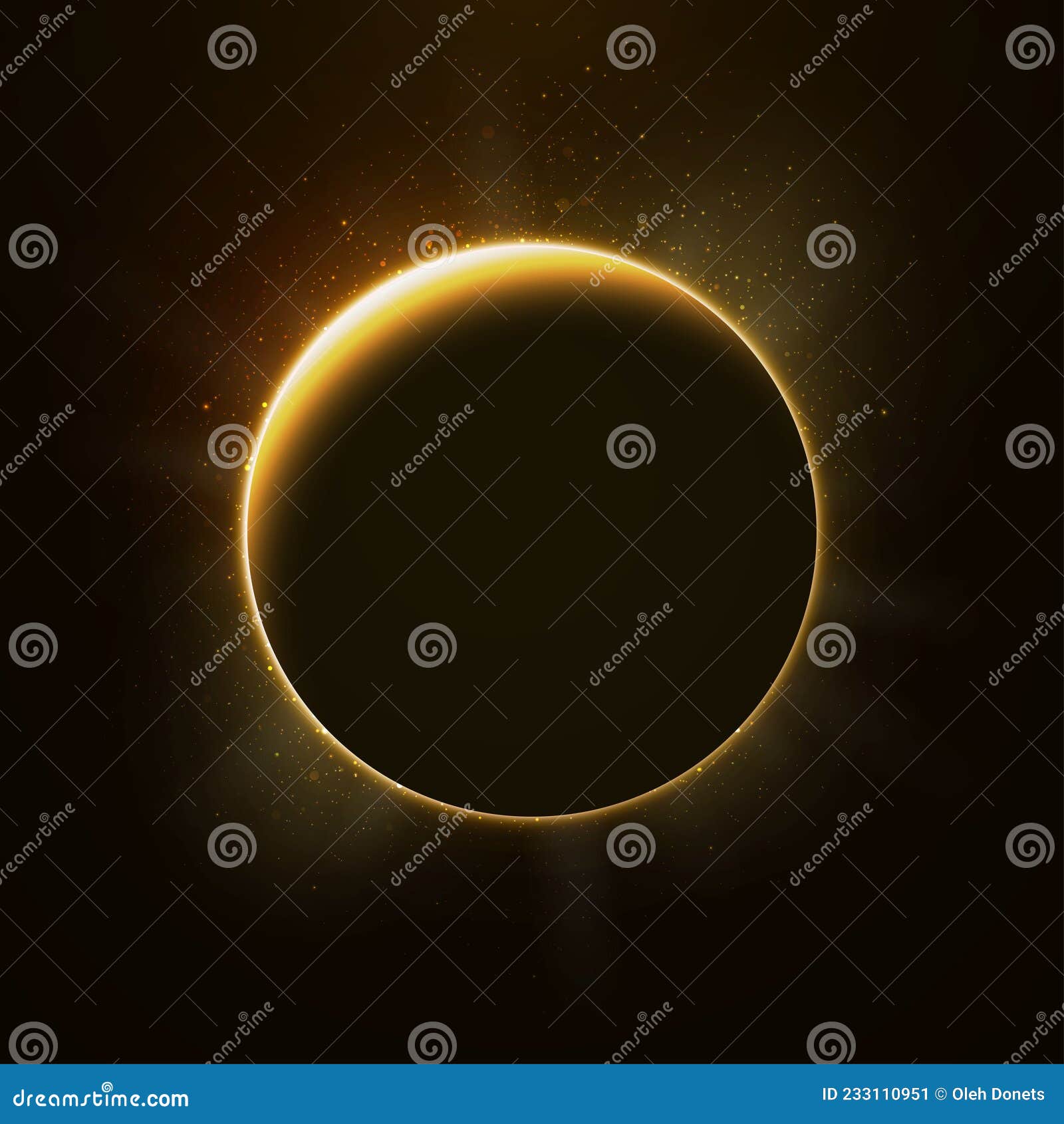 Realistic Vector Rays. Solar Eclipse Lighting. Stock Illustration ...