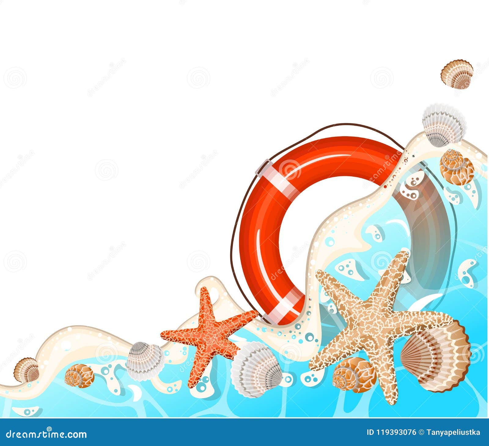 Realistic Vector Sea Frame. Stock Vector - Illustration of natural ...