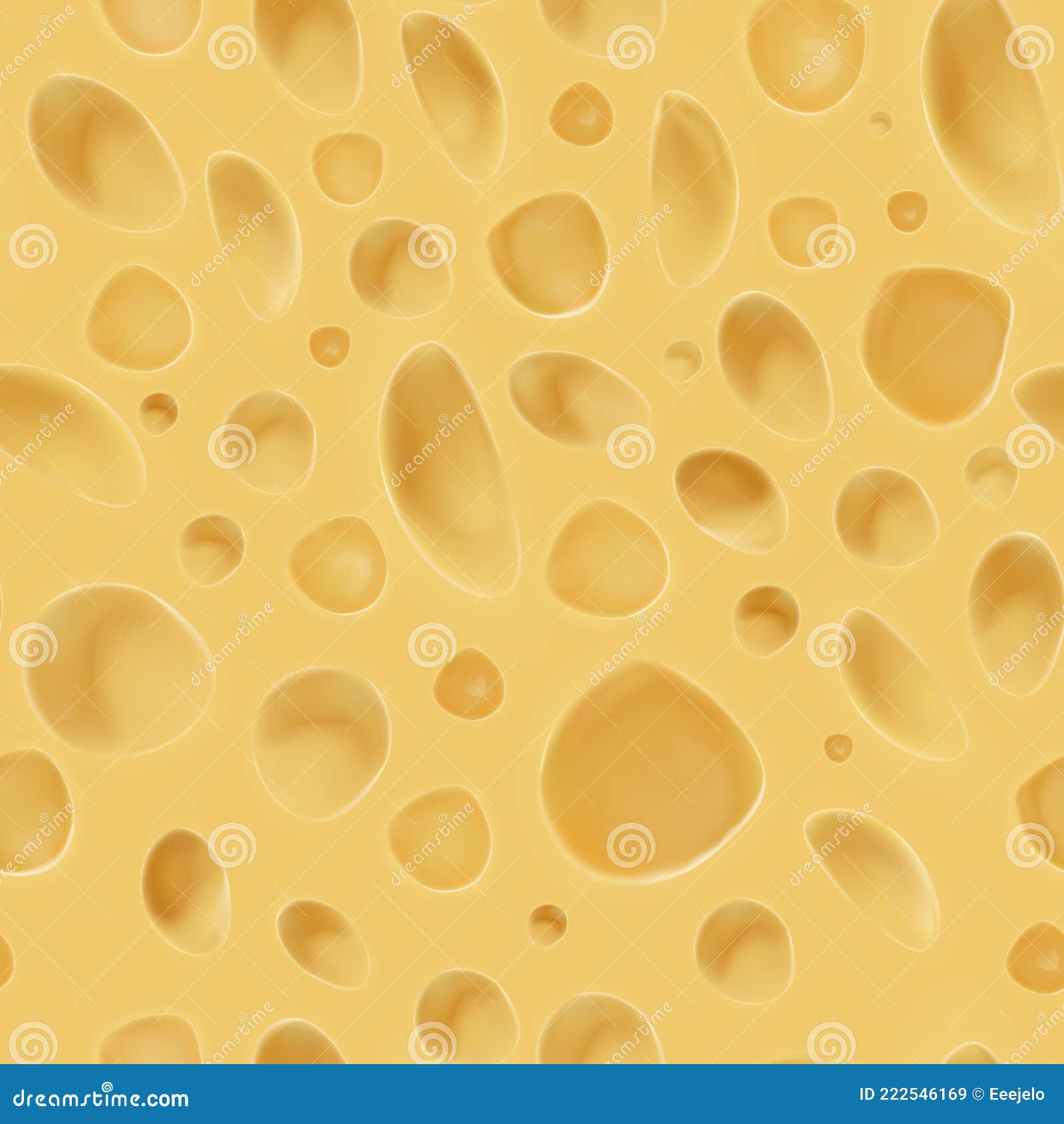 Realistic Vector Seamless Cheese Pattern.Vector Texture of Sliced ...